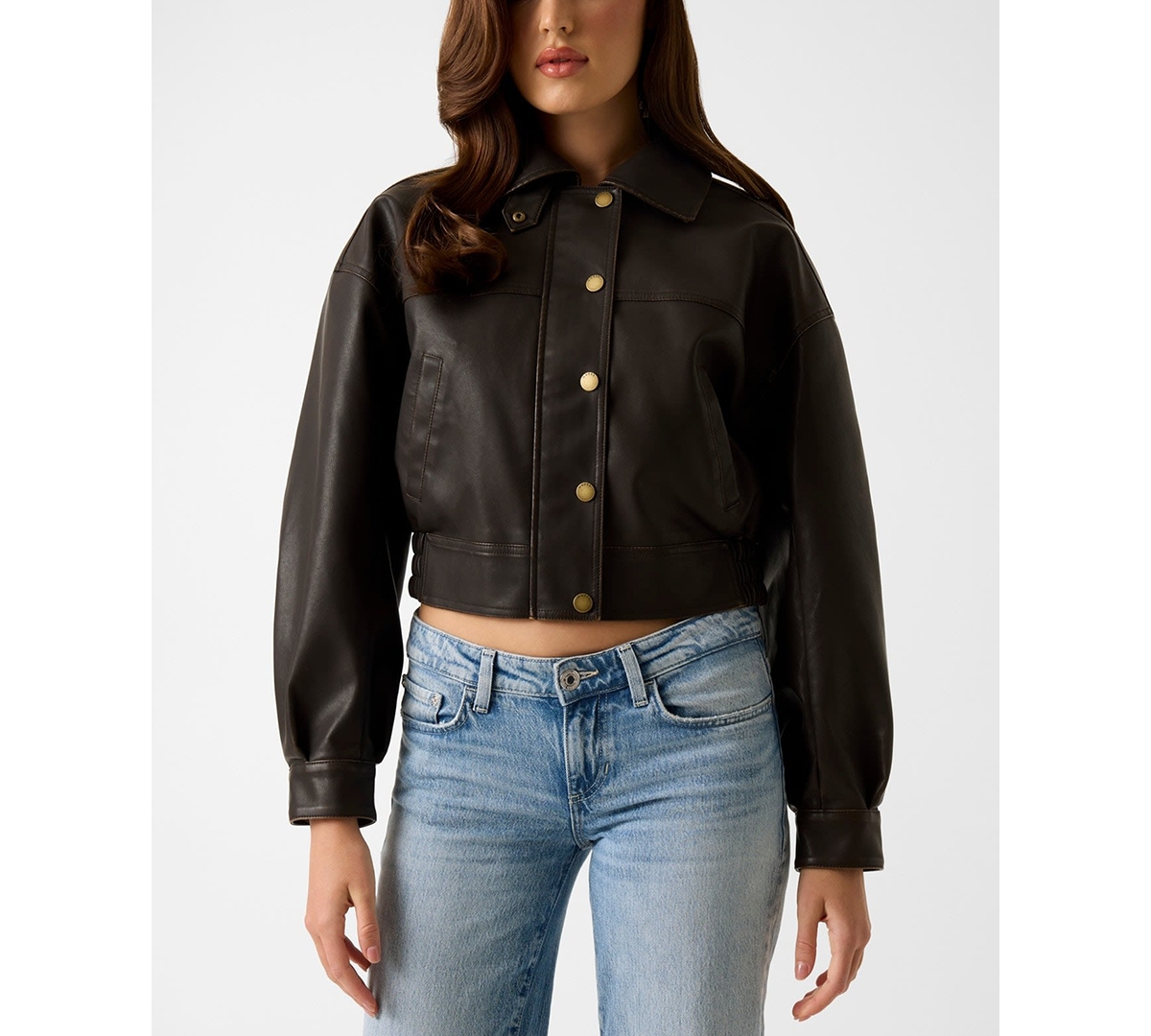 Click here for Guess Womens Clelia Cropped Jacket - Chocolate Bro... prices
