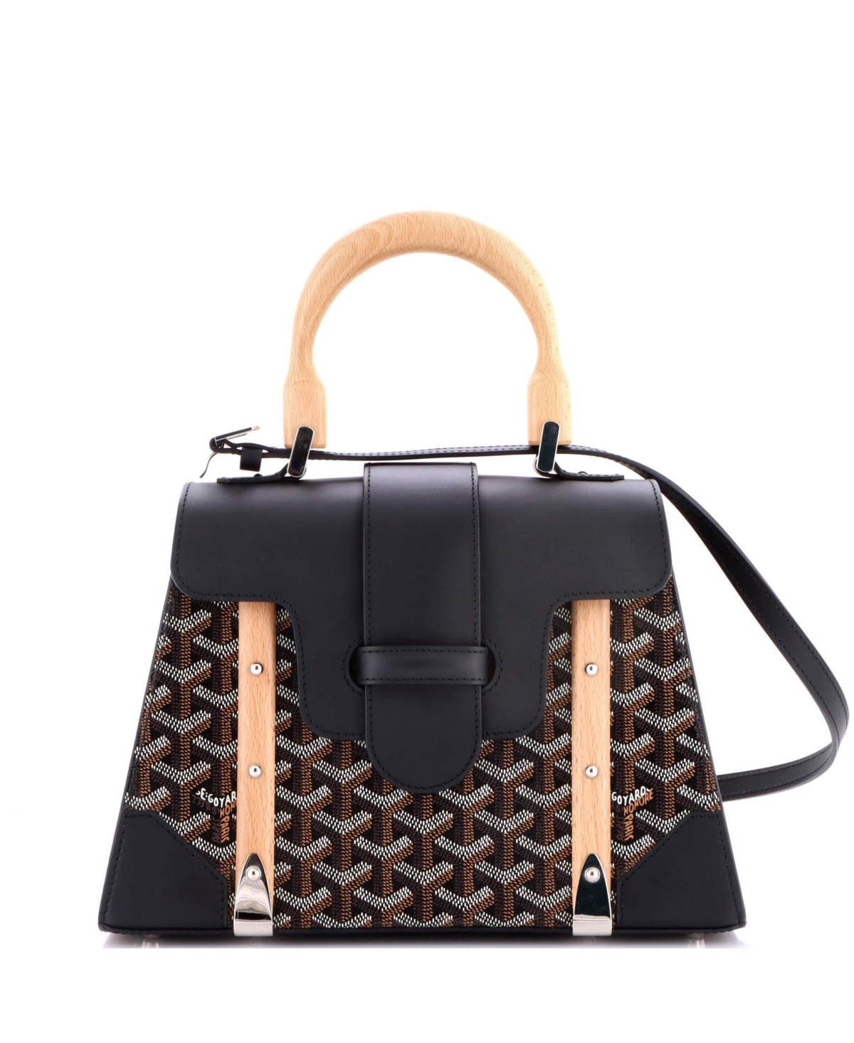 Click here for Pre-Owned Goyard Pm Saigon Top Handle Bag Coated C... prices