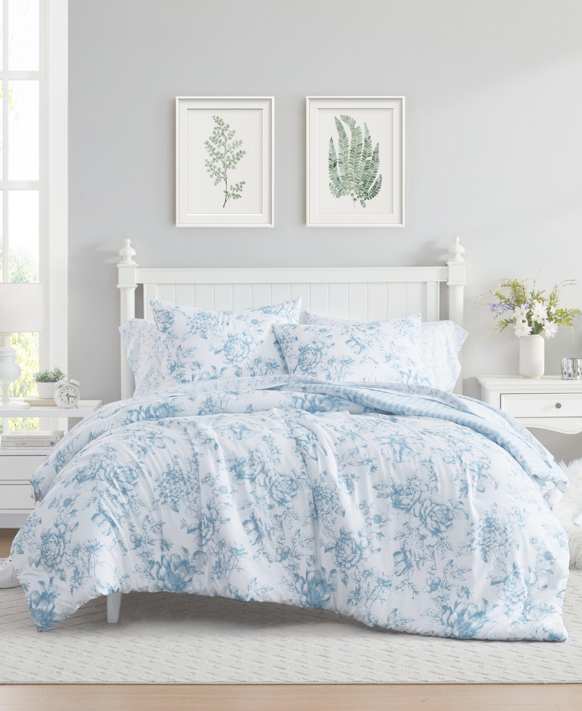 Click here for Laura Ashley Delphine Washed Microfiber 7-Pc. Comf... prices