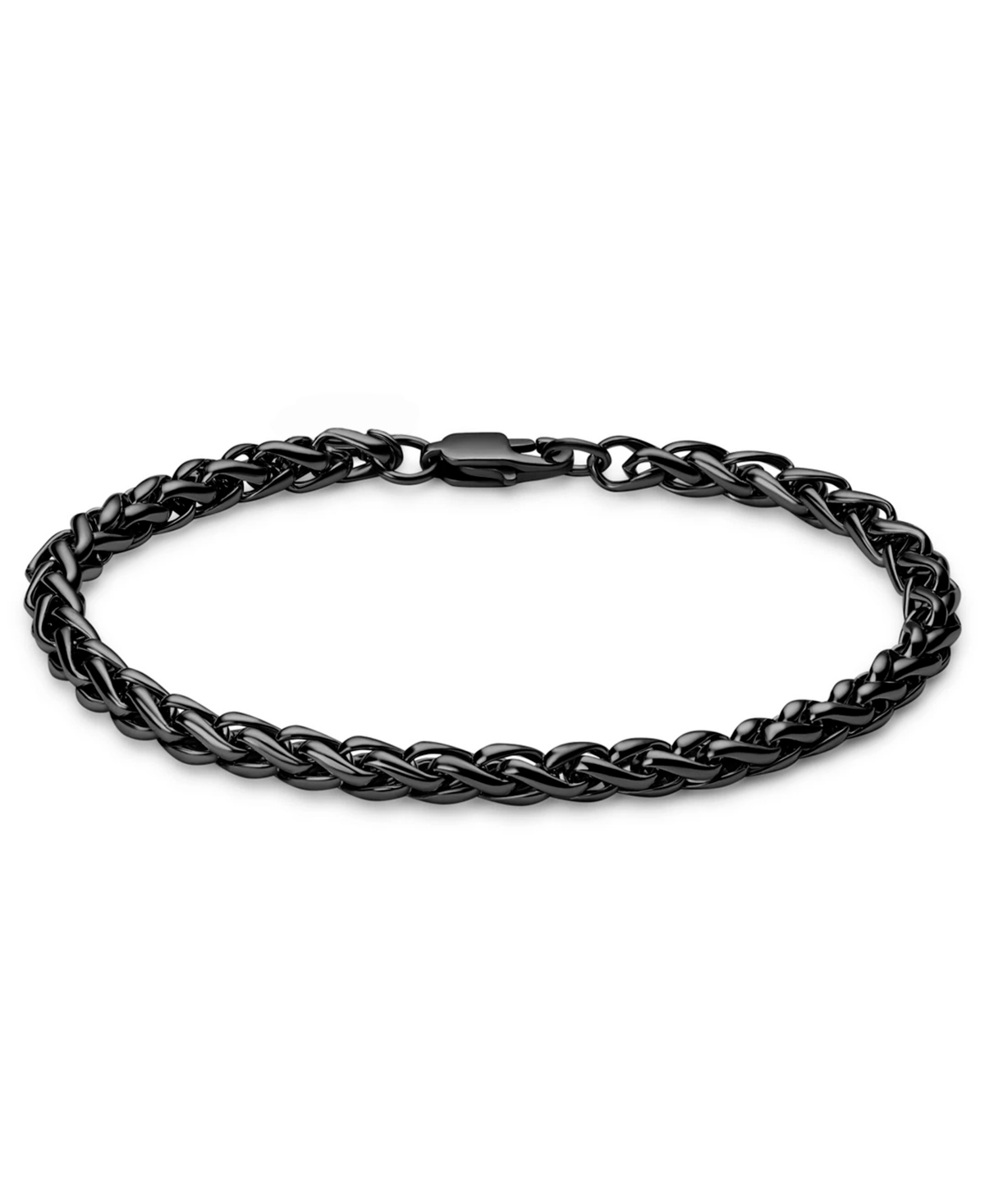Click here for Rhona Sutton Mens Black Plated Wheat Chain Bracele... prices