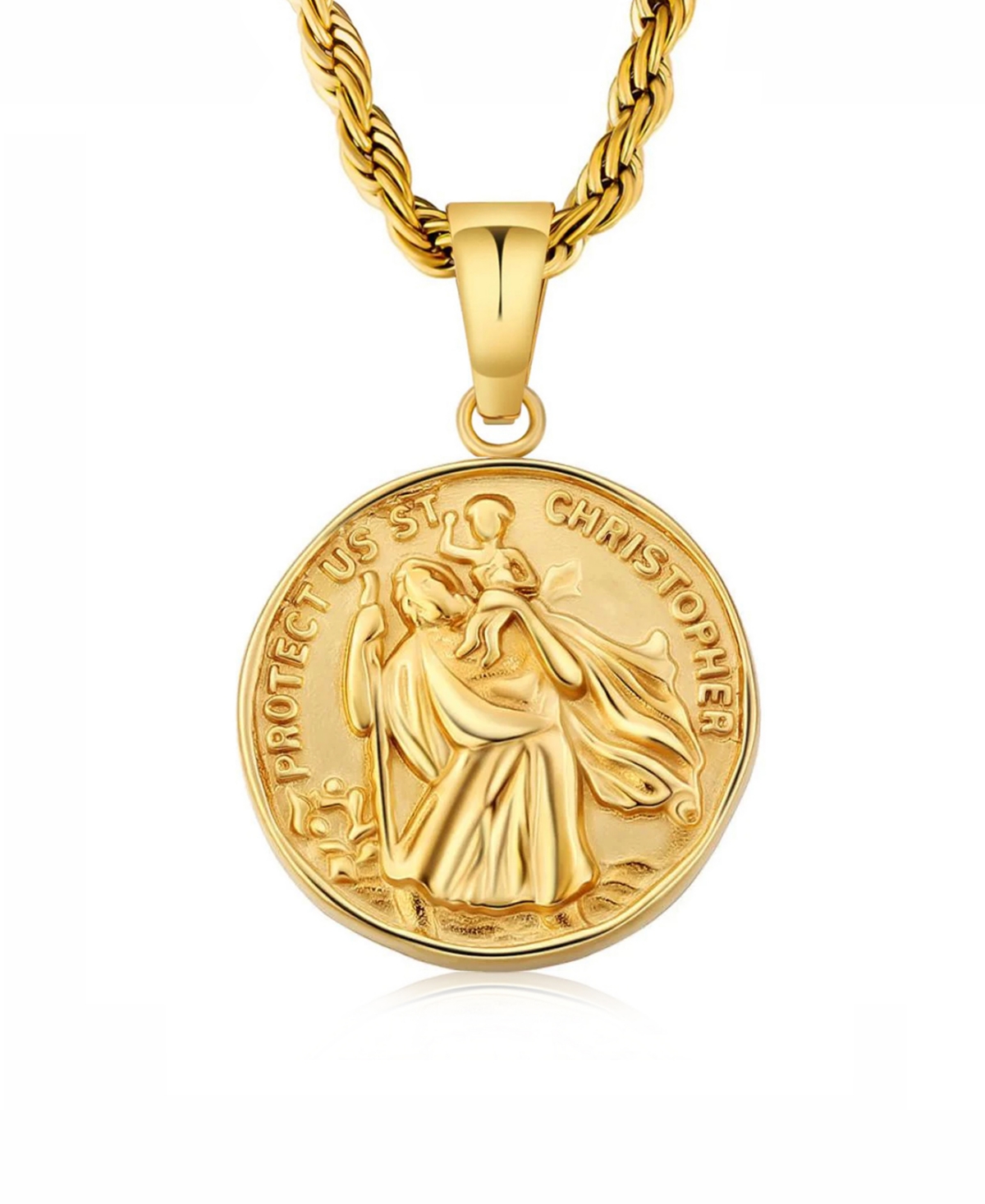 Click here for Rhona Sutton Mens Stainless Steel Coin Pendant Nec... prices