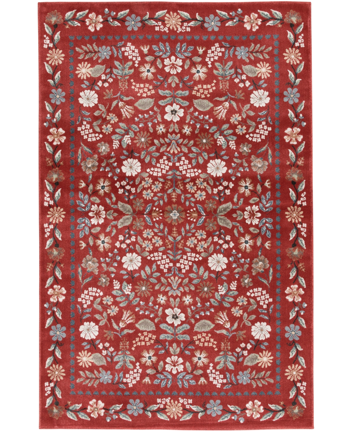 Erin & Ben Co. Rooted Laura 53X77Area Rug - Cinnabar  Multi