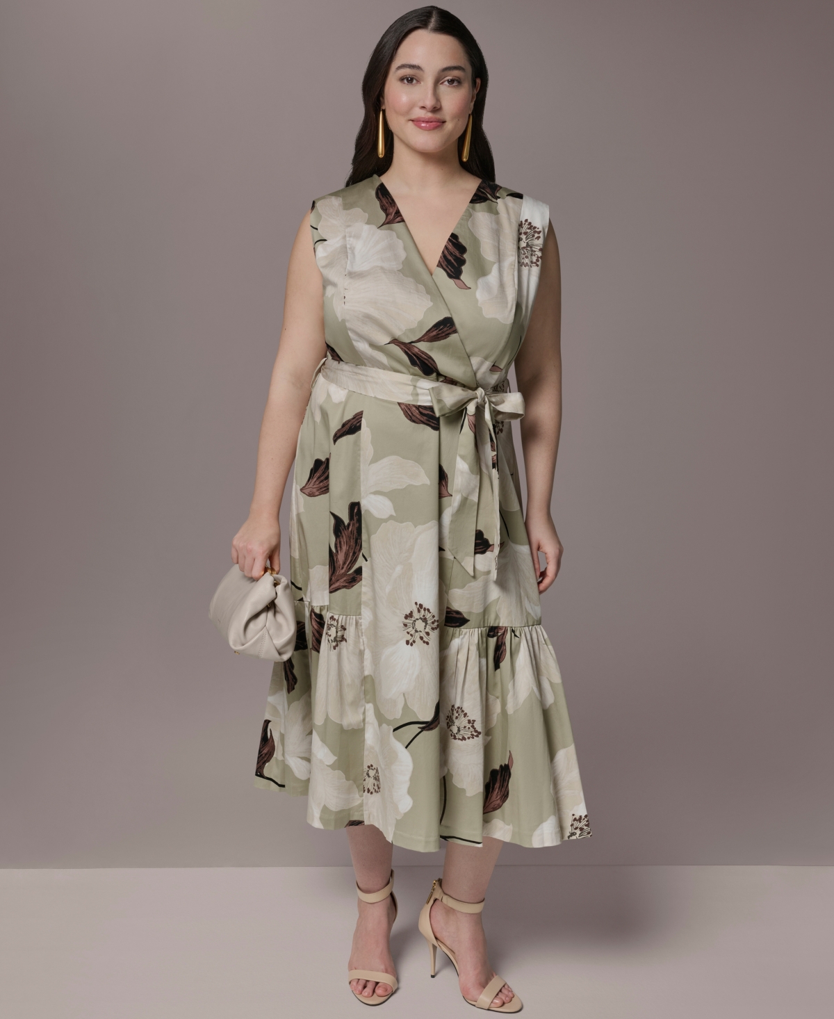 Click here for Donna Karan New York Plus Size Sleeveless Belted M... prices