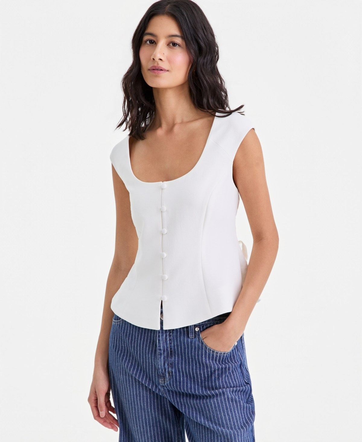 Click here for On 34th Womens Crepe Button Front Vest  Macys Excl... prices