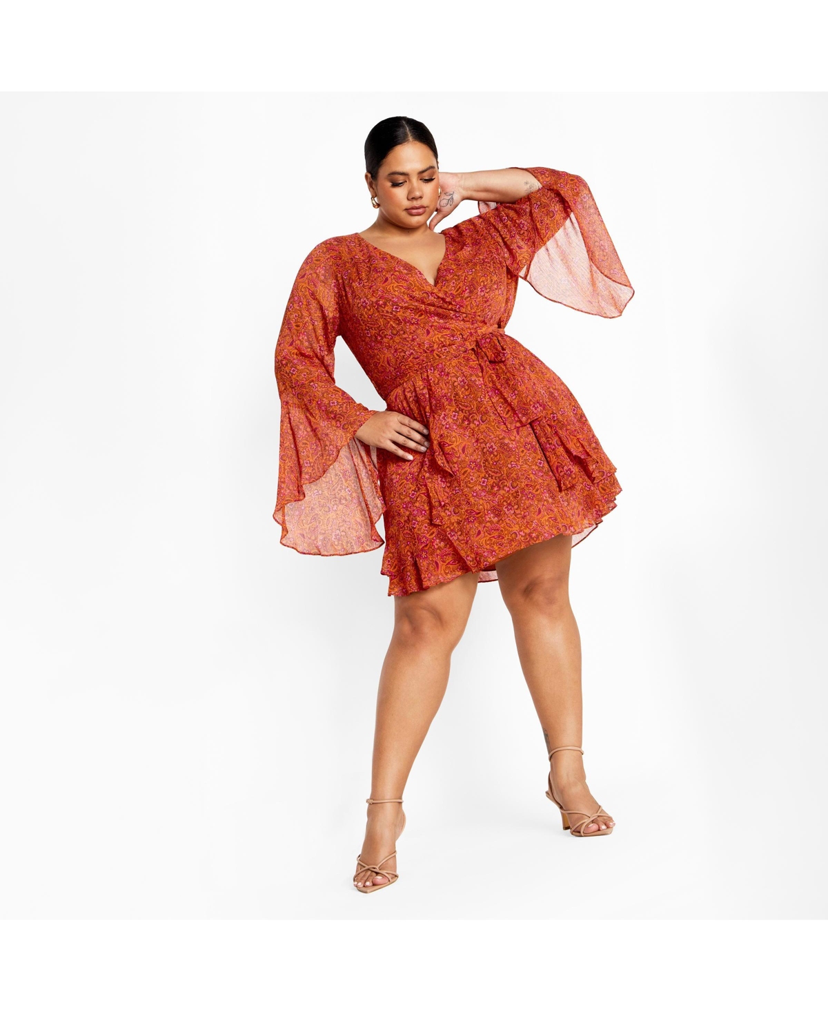 Click here for City Chic Womens Lexi Dress - Orange prices