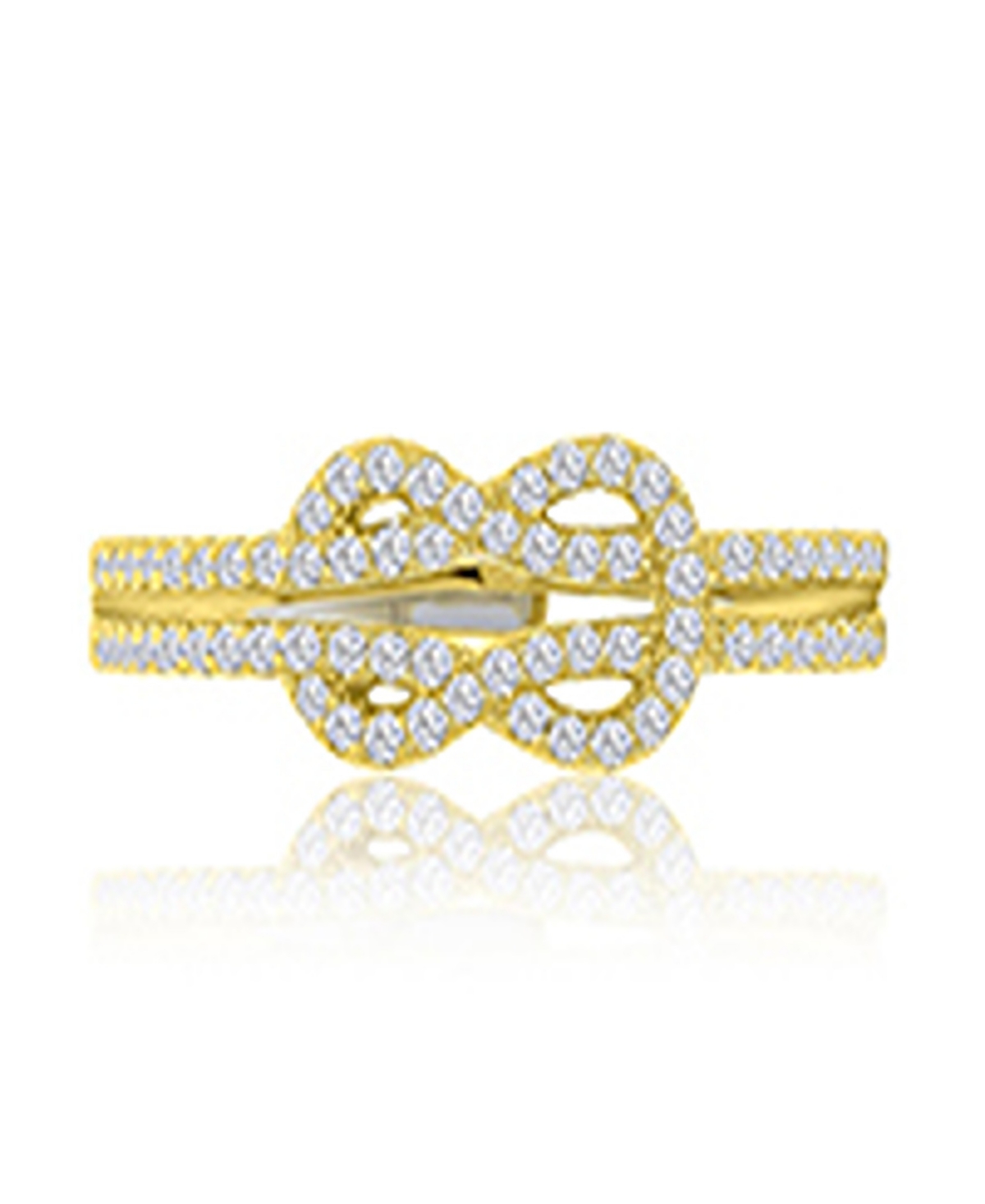 Click here for Macys Infinity Knot Cubic Zirconia Ring in 14k Yel... prices