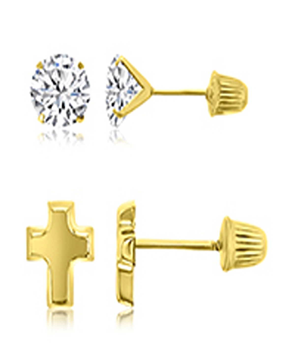 Click here for Macys 2-Pc. Solitaire & High Polished Earring Set... prices