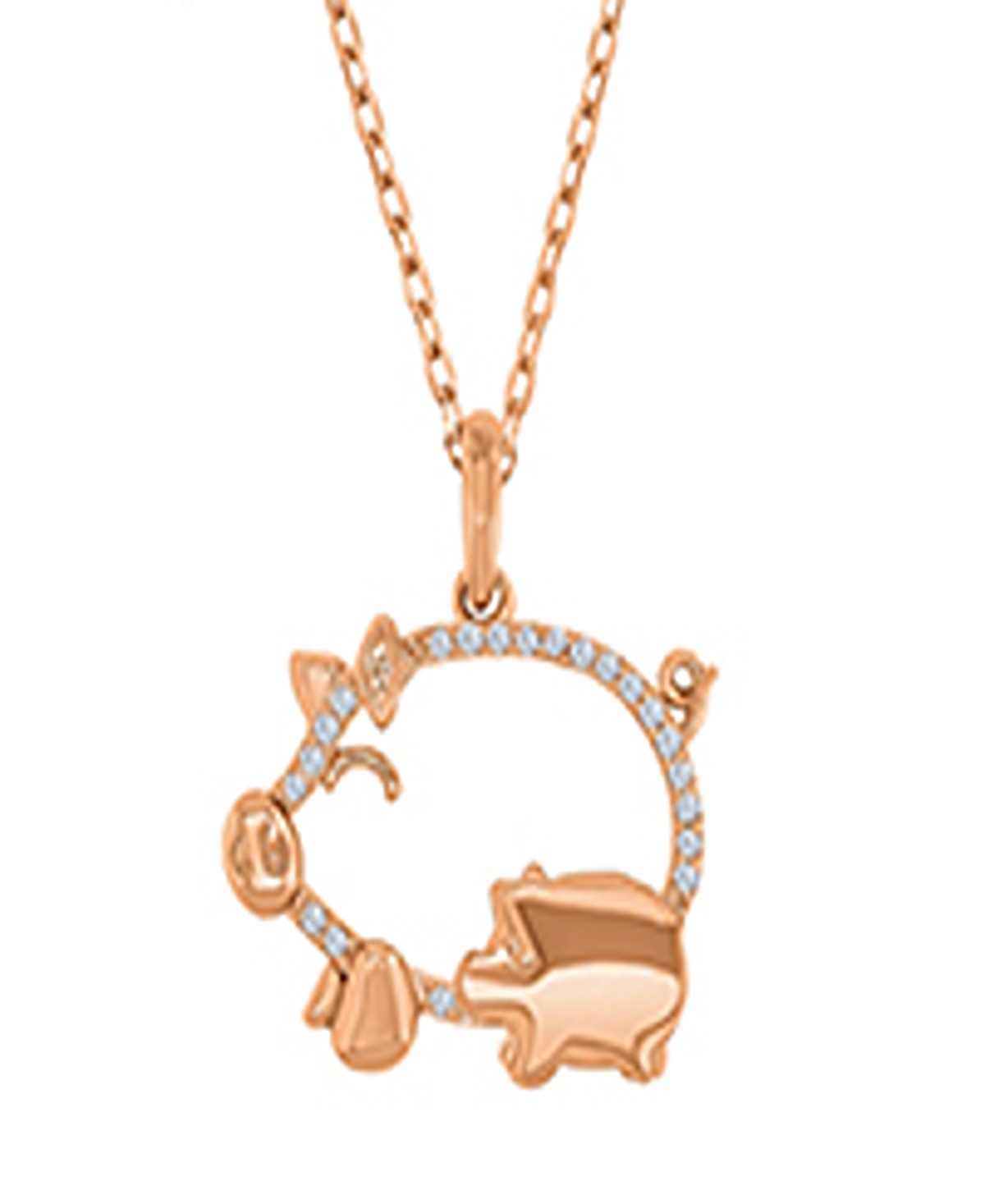 Click here for Macys Created White Sapphire Mom and Baby Pigs Nec... prices