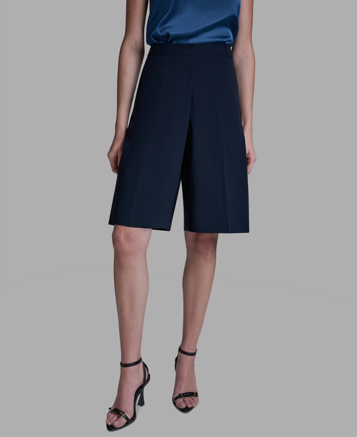 Click here for Bcbg Womens High Rise Knee Length Long Shorts - De... prices