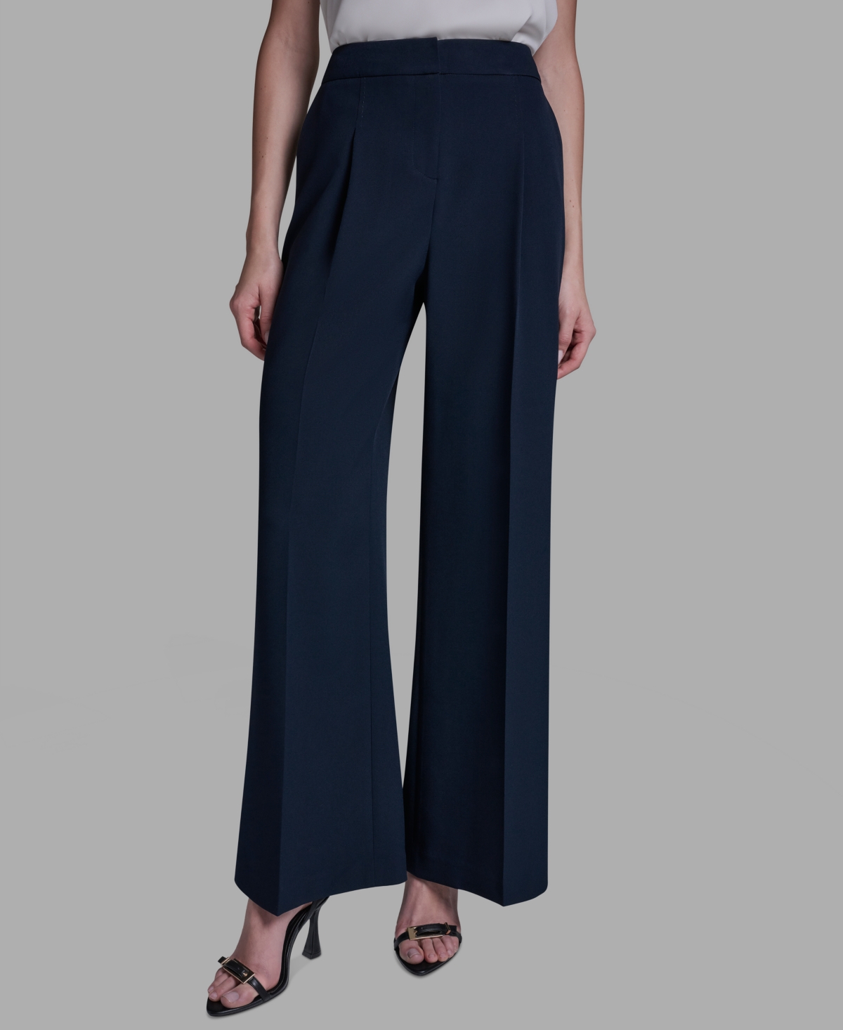 Click here for Bcbg Womens High Rise Wide Leg Pants - Deep Sea prices