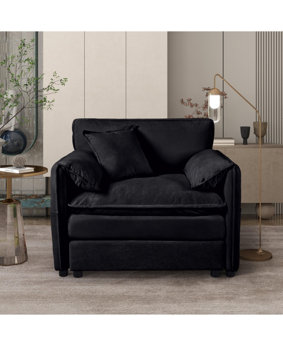 Click here for Boyel Living Oversized 41.73 Chenille Armchair wit... prices