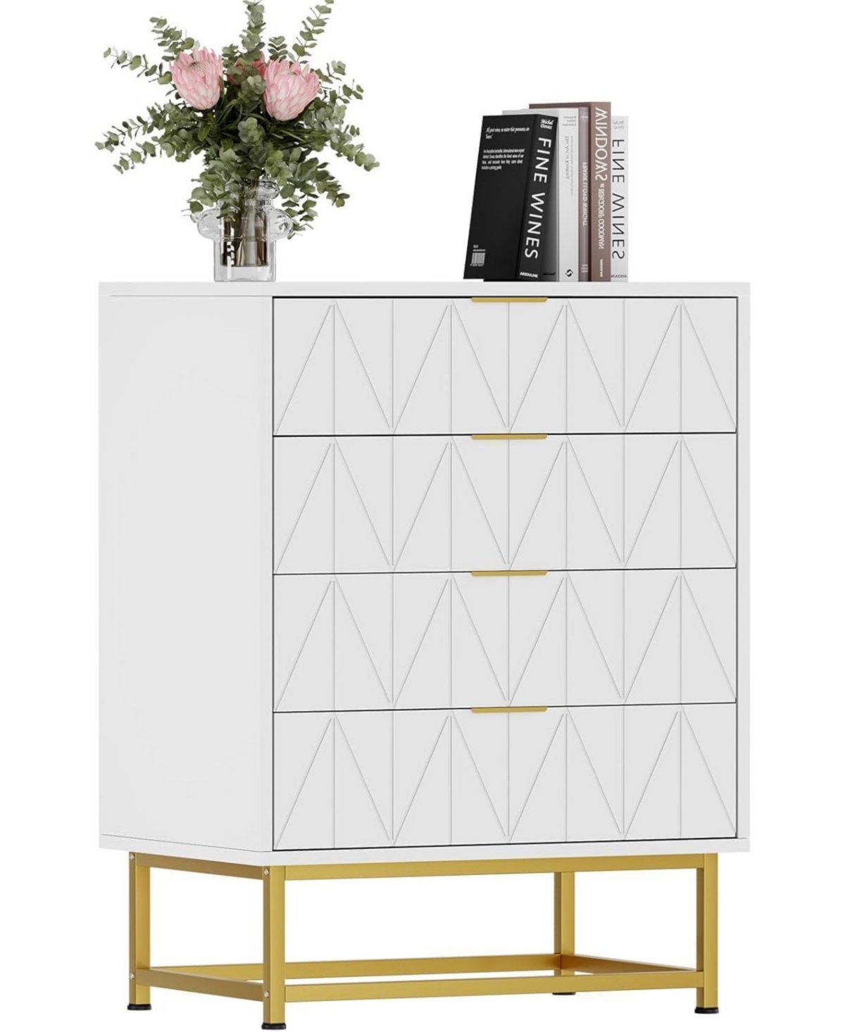 Click here for gaomon 4 Drawer Dresser with Wide Storage  Wood Dr... prices