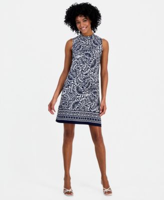 Robbie Bee Women's Mock-Neck Sleeveless Dress - Macy's