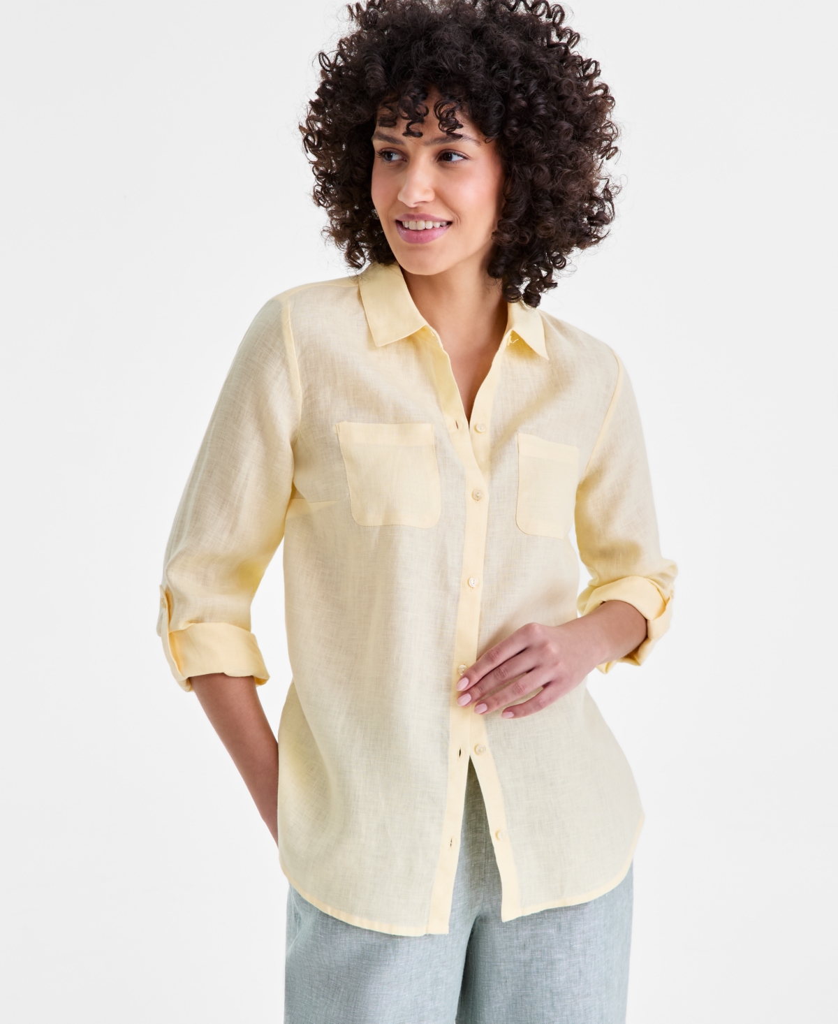 Click here for Charter Club Womens 100 Linen Shirt  Created for M... prices