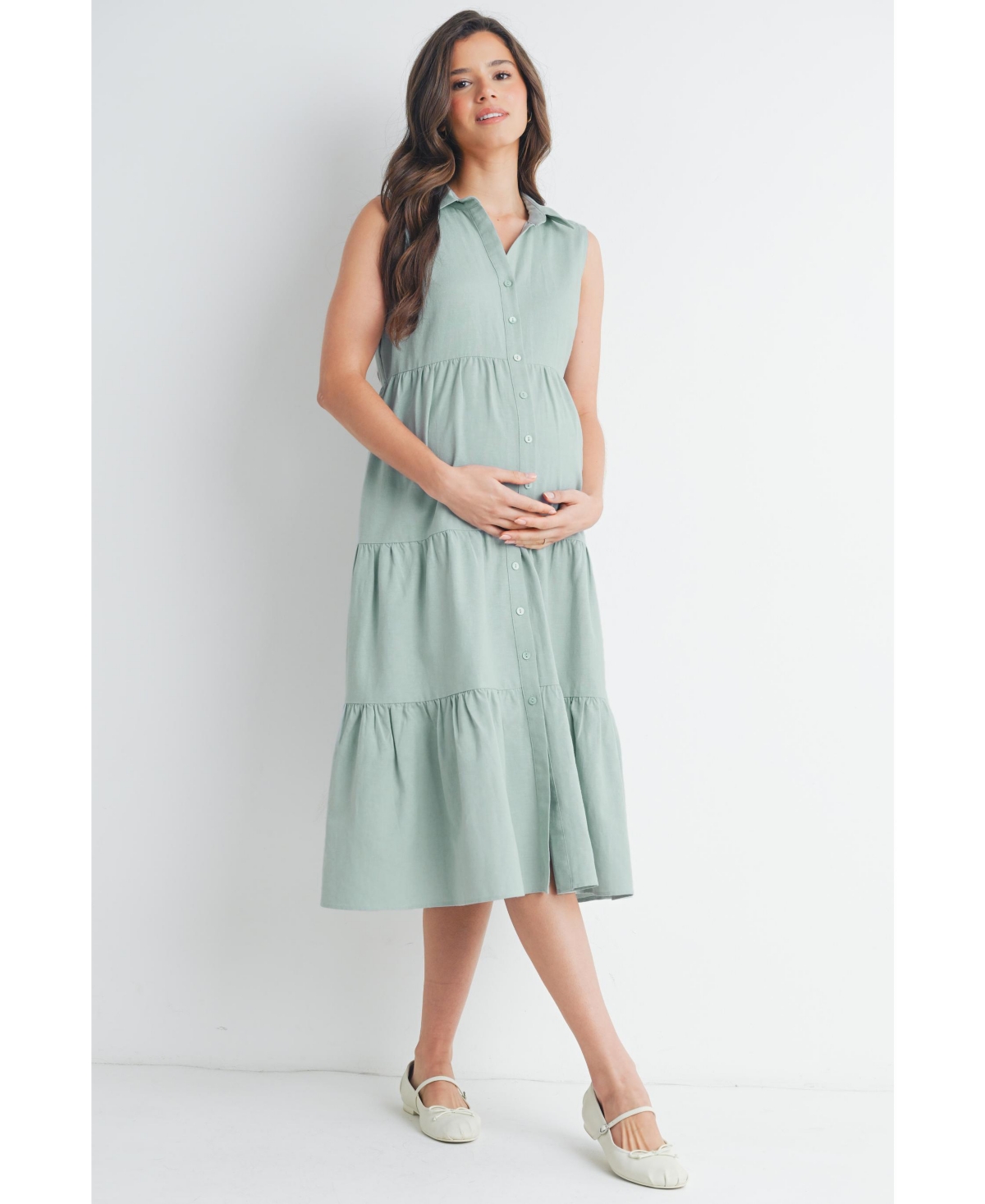 Click here for Hello Miz Maternity Nursing Button Front Sleeveles... prices
