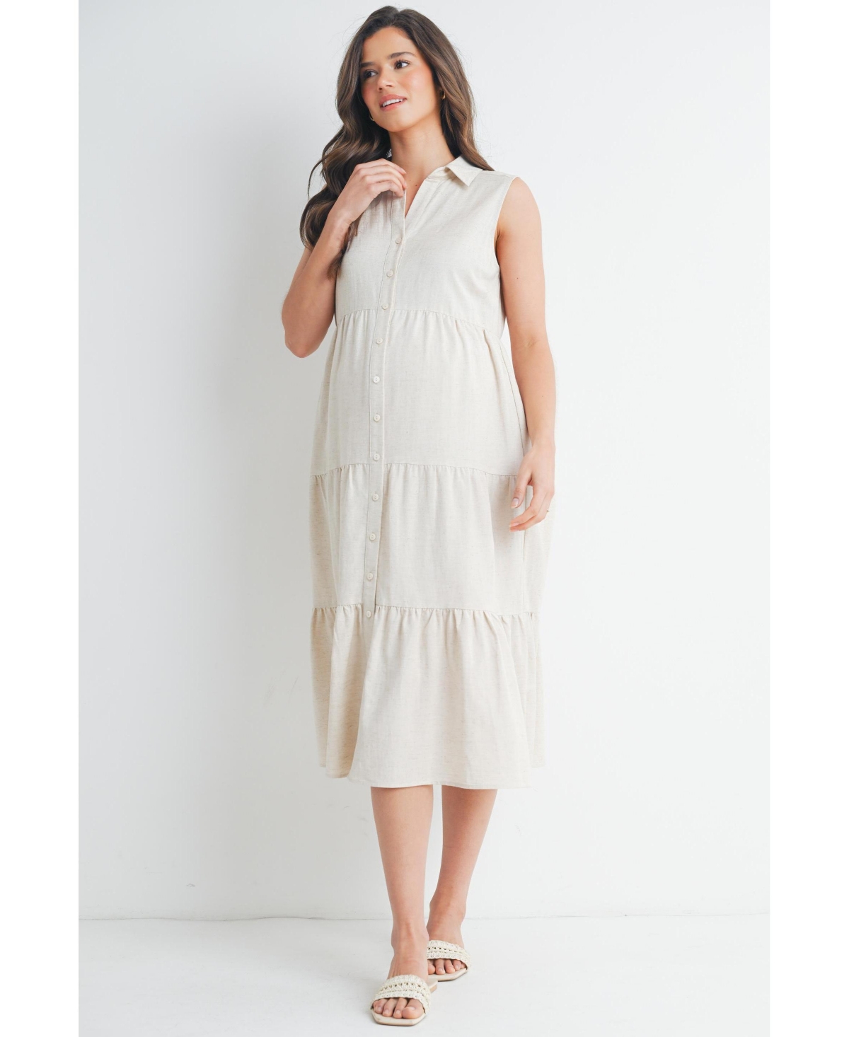 Click here for Hello Miz Maternity Nursing Button Front Sleeveles... prices