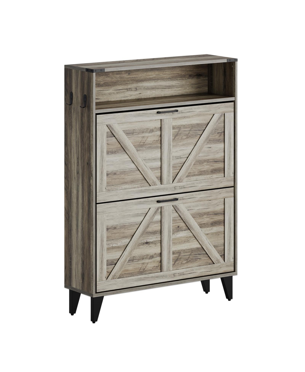 Click here for gaomon Entryway Shoe Cabinet - 2 Flip Drawers + Op... prices