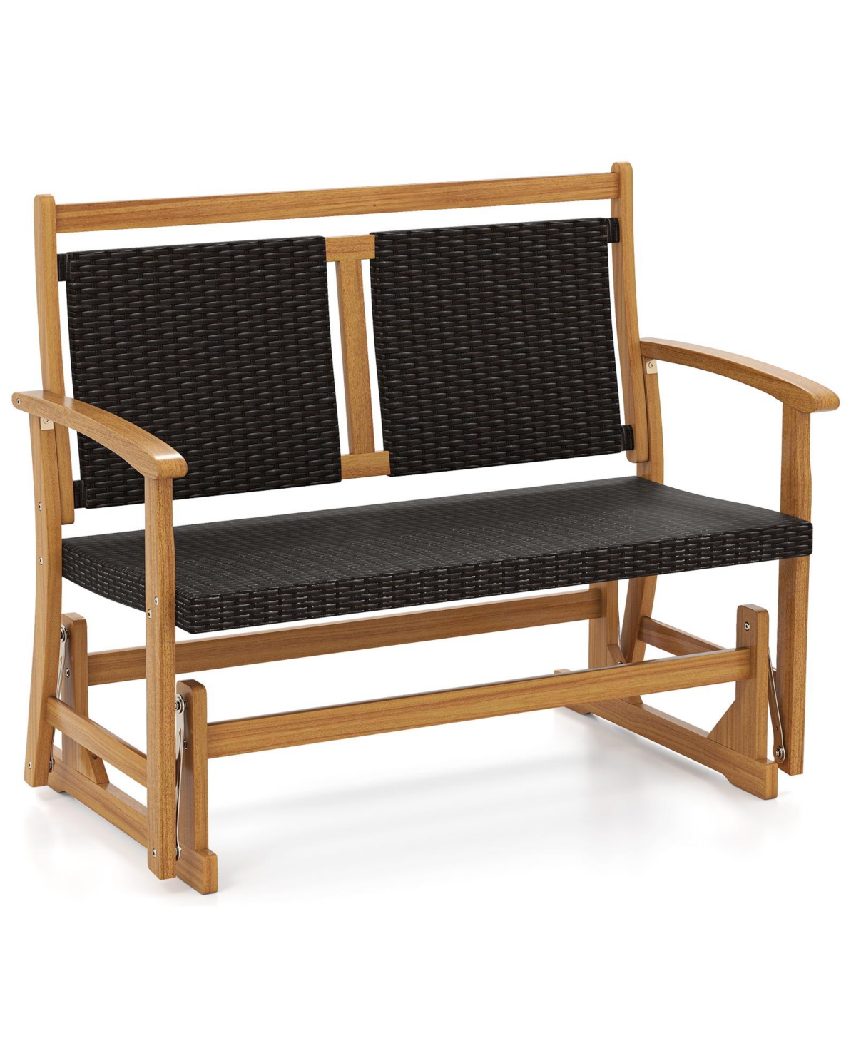 Click here for Gymax Patio Rattan Glider Bench Swing Gliding Rock... prices