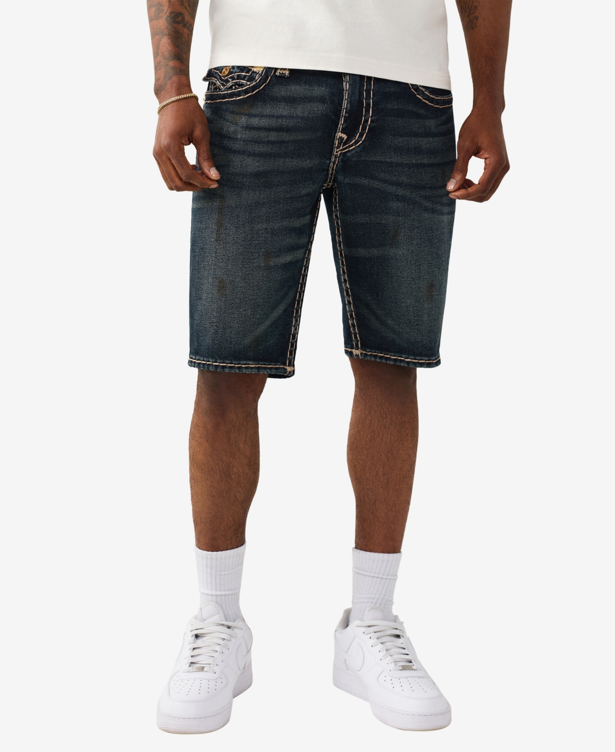 Click here for True Religion Mens Straight-Fit Denim Shorts - Dec... prices