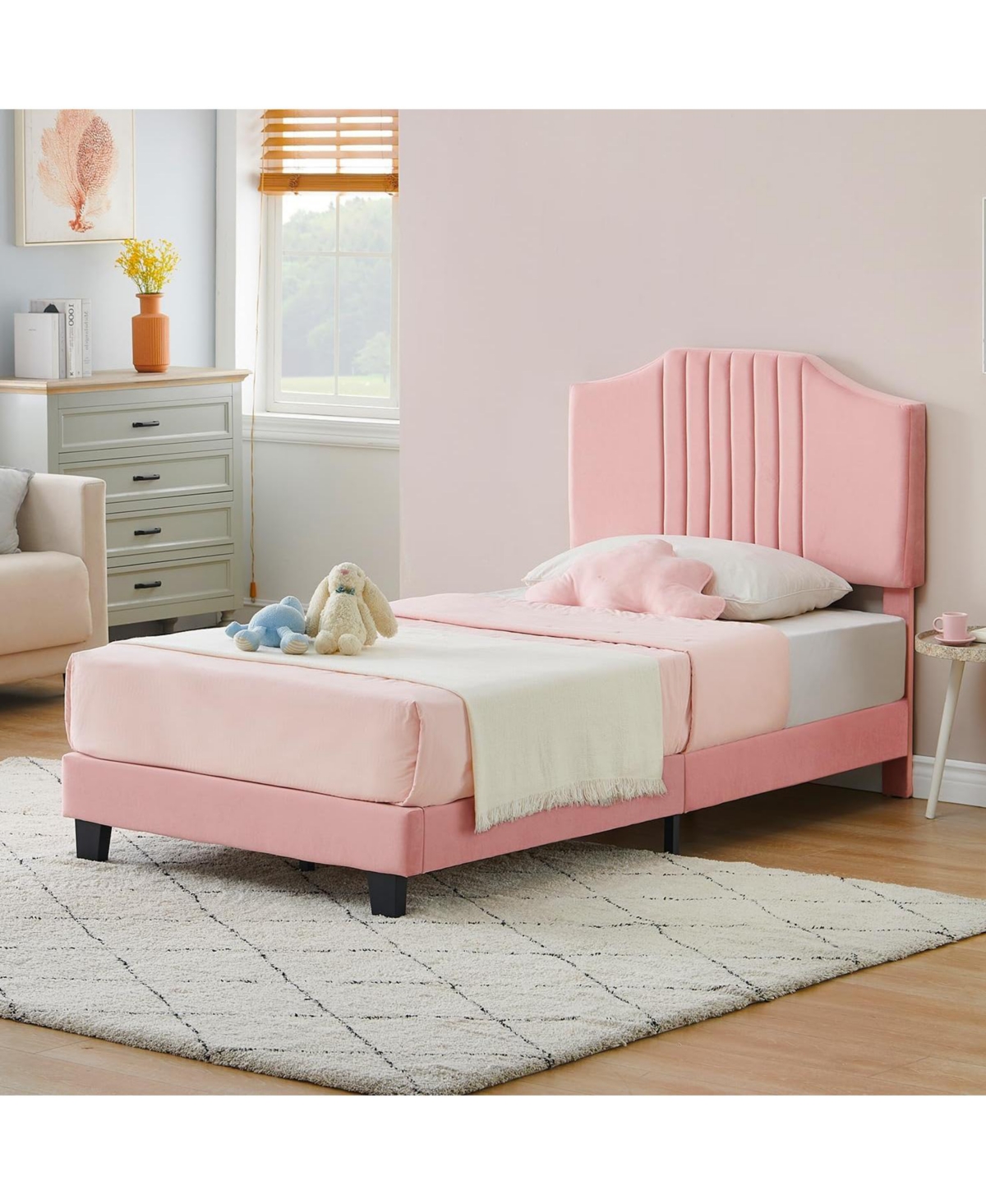 Click here for gaomon Bed Frame with Headboard  Velvet Upholstere... prices