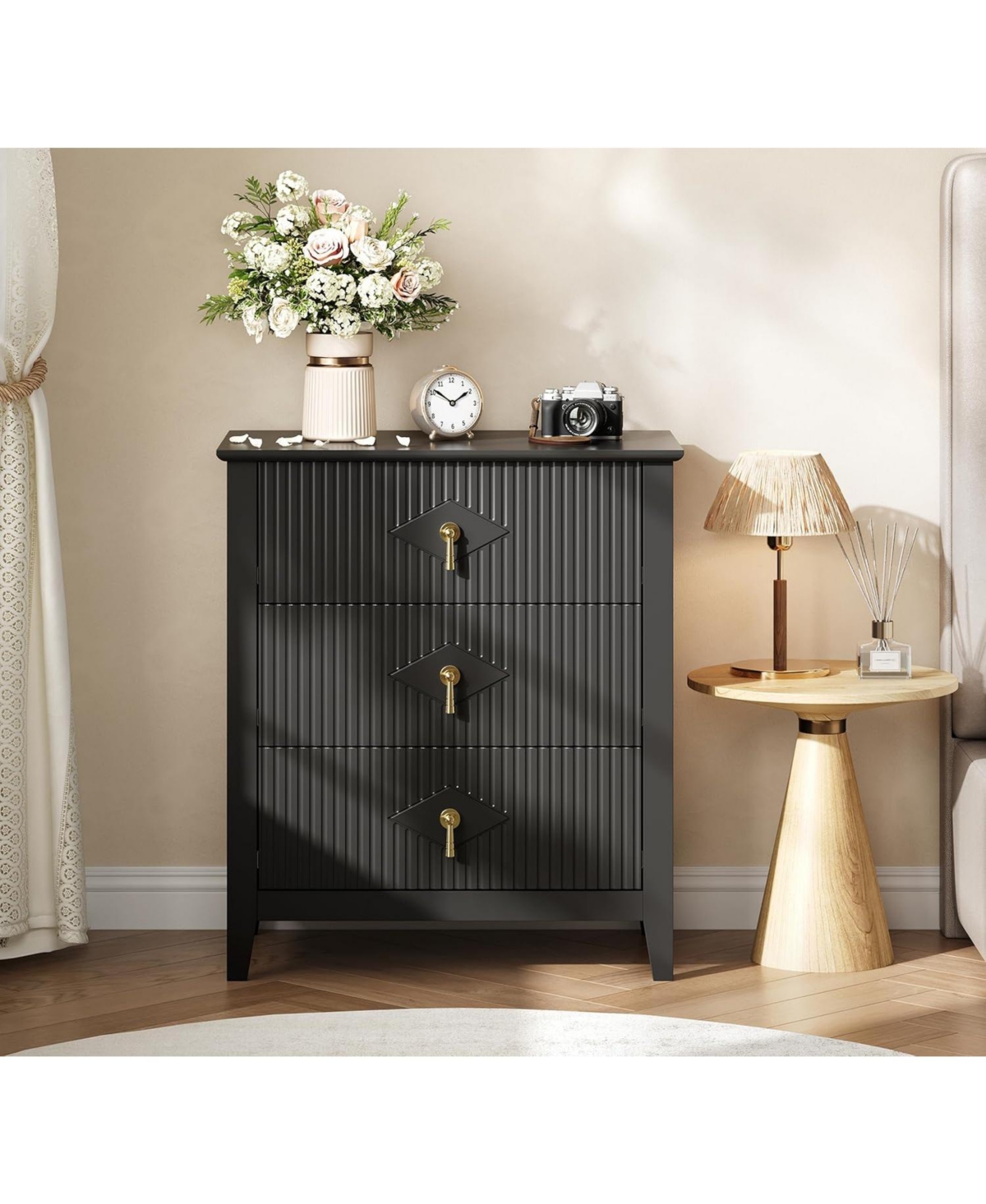 Click here for gaomon Mdf Dresser for Bedroom with 3 Drawers  Mod... prices