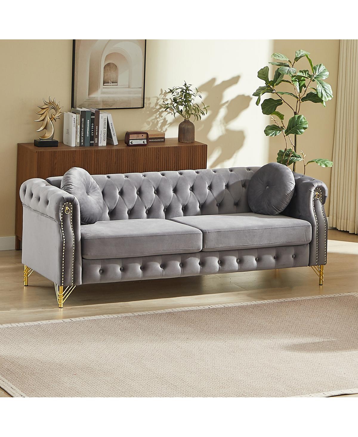 Click here for Streamdale Furniture Streamdale Velvet Chesterfiel... prices