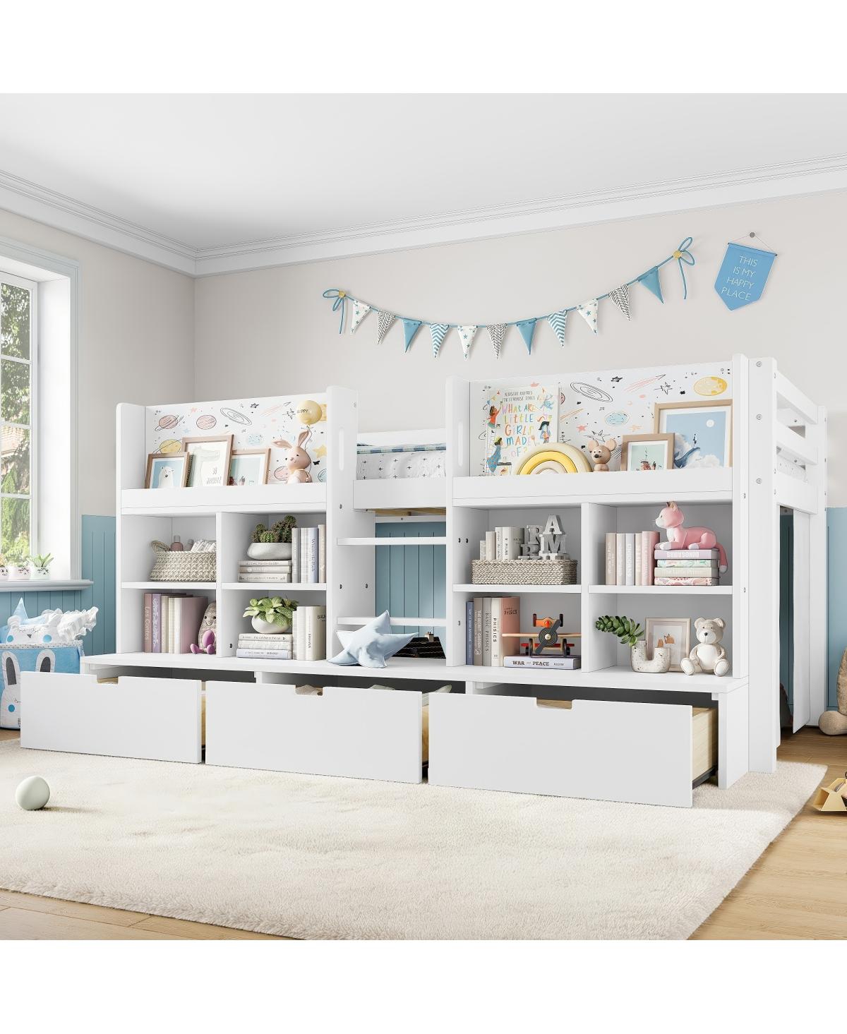 Click here for Streamdale Furniture Twin Loft Bed with Multi-Stor... prices