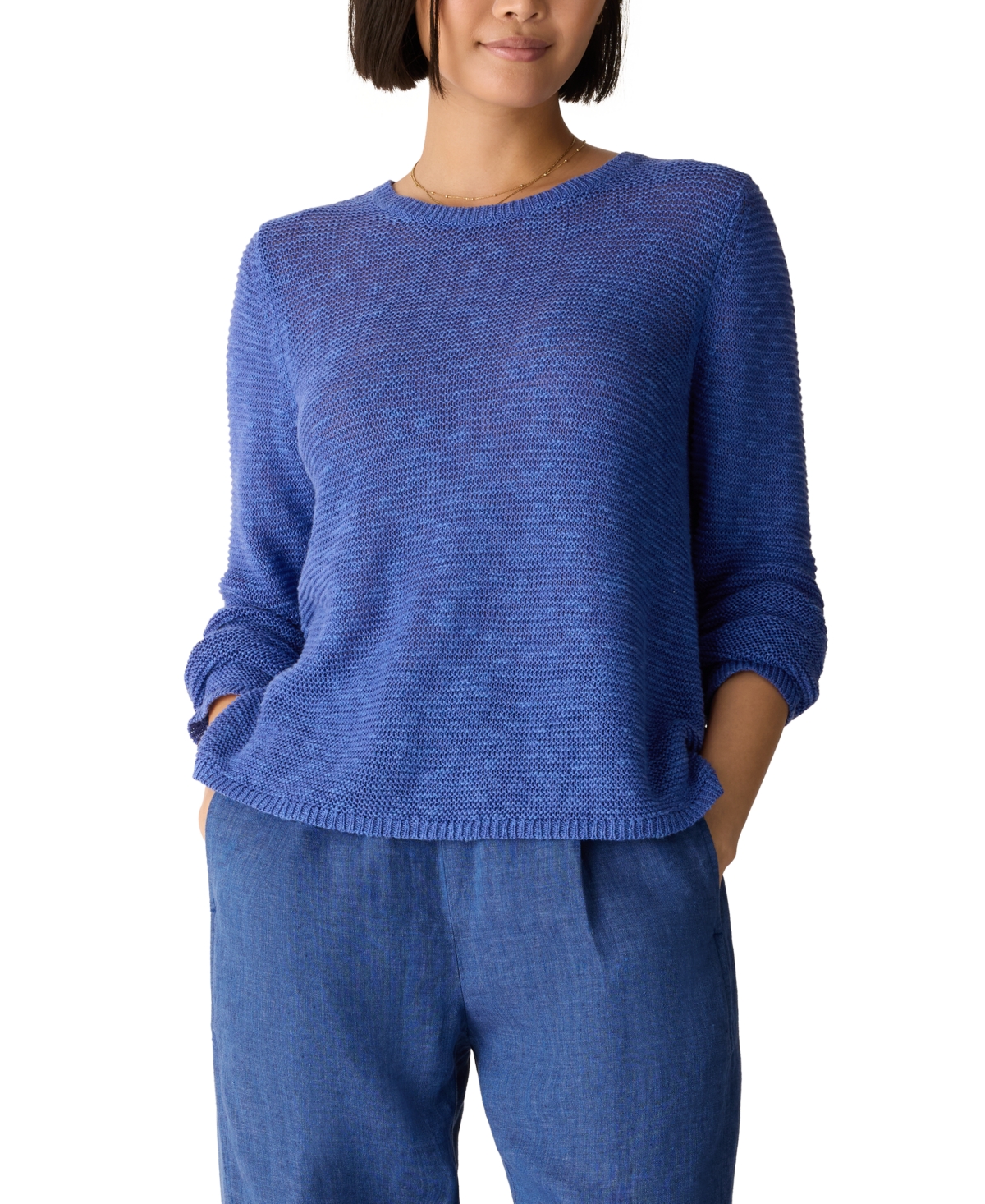 Click here for Eileen Fisher Womens Long-Sleeve Crewneck Sweater... prices