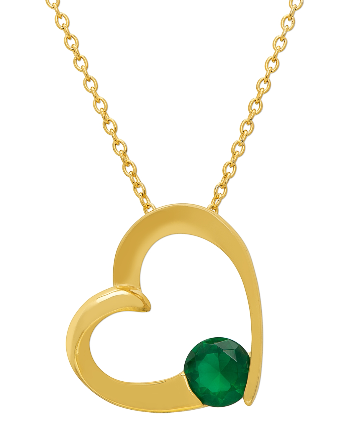 Click here for Macys Lab Grown Emerald (0.75 ct. t.w.) Open Heart... prices