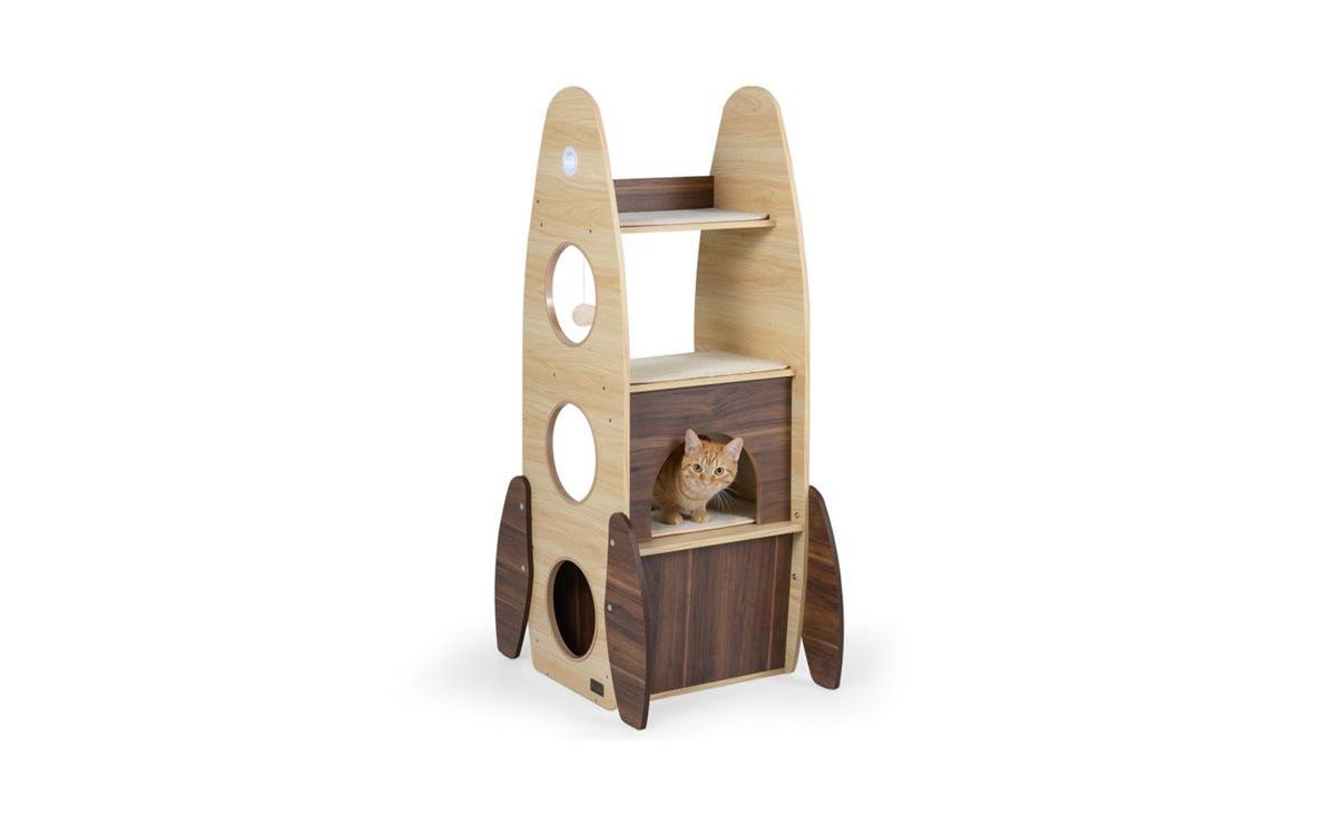 Click here for Aostirmotor Rocket Shape Cat Tree with 2 Condos &... prices