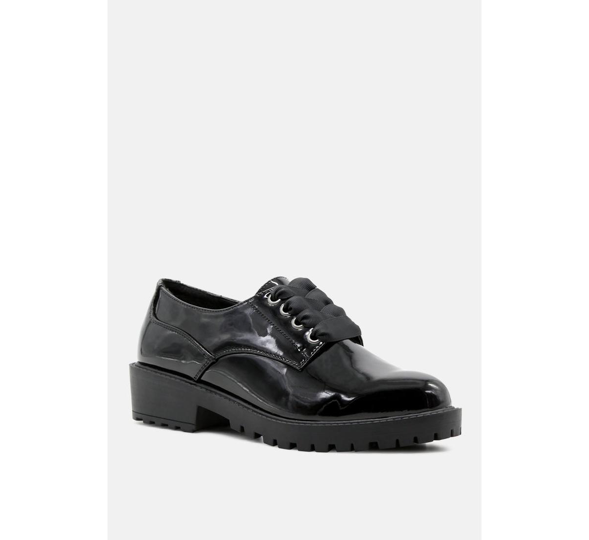 Click here for London Rag Womens Rossana Lace-Up Shoes - Black prices