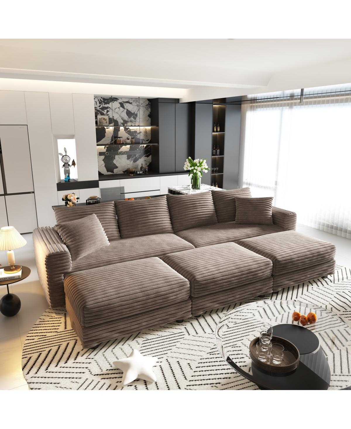 Click here for Streamdale Furniture Plush Corduroy 4-Seat Sofa  M... prices