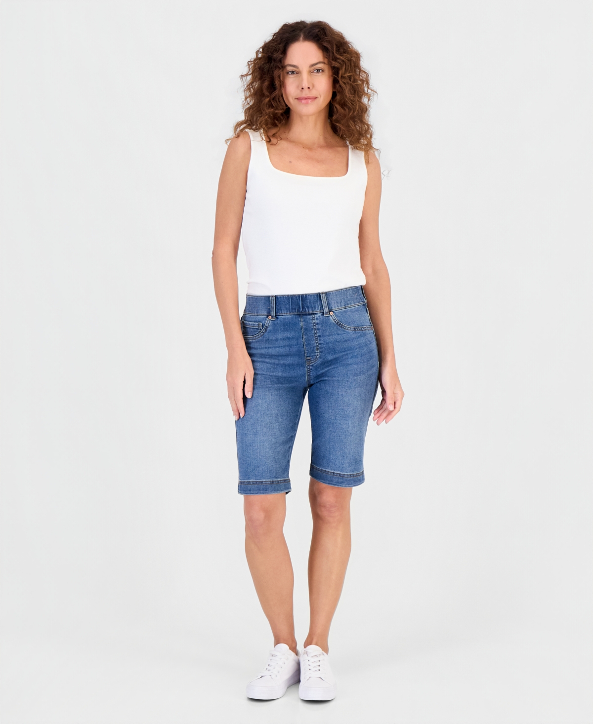 Click here for Style & Co Womens High Rise Pull-On Bermuda Shorts... prices