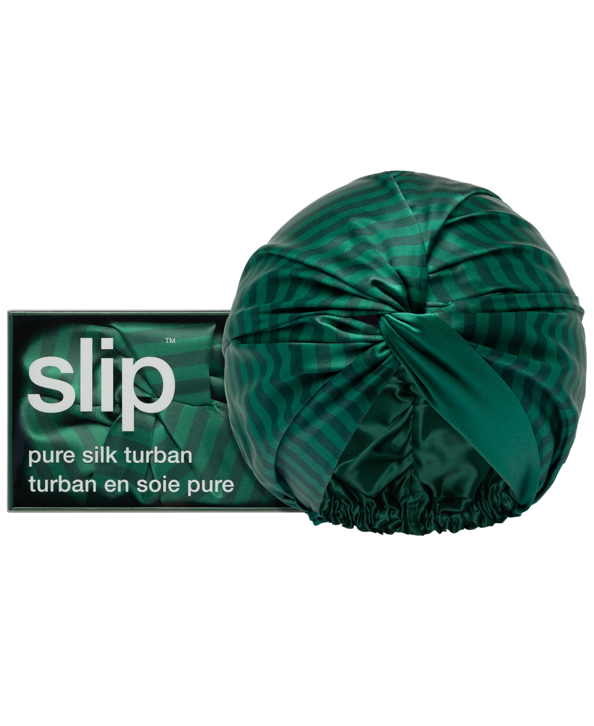 Click here for Slip Pure Silk Turban - Green prices