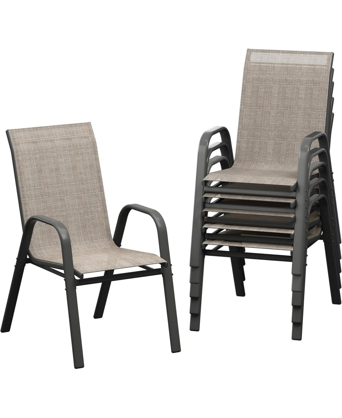 Click here for gaomon Patio Chairs Set of 6  Outdoor Stackable Di... prices