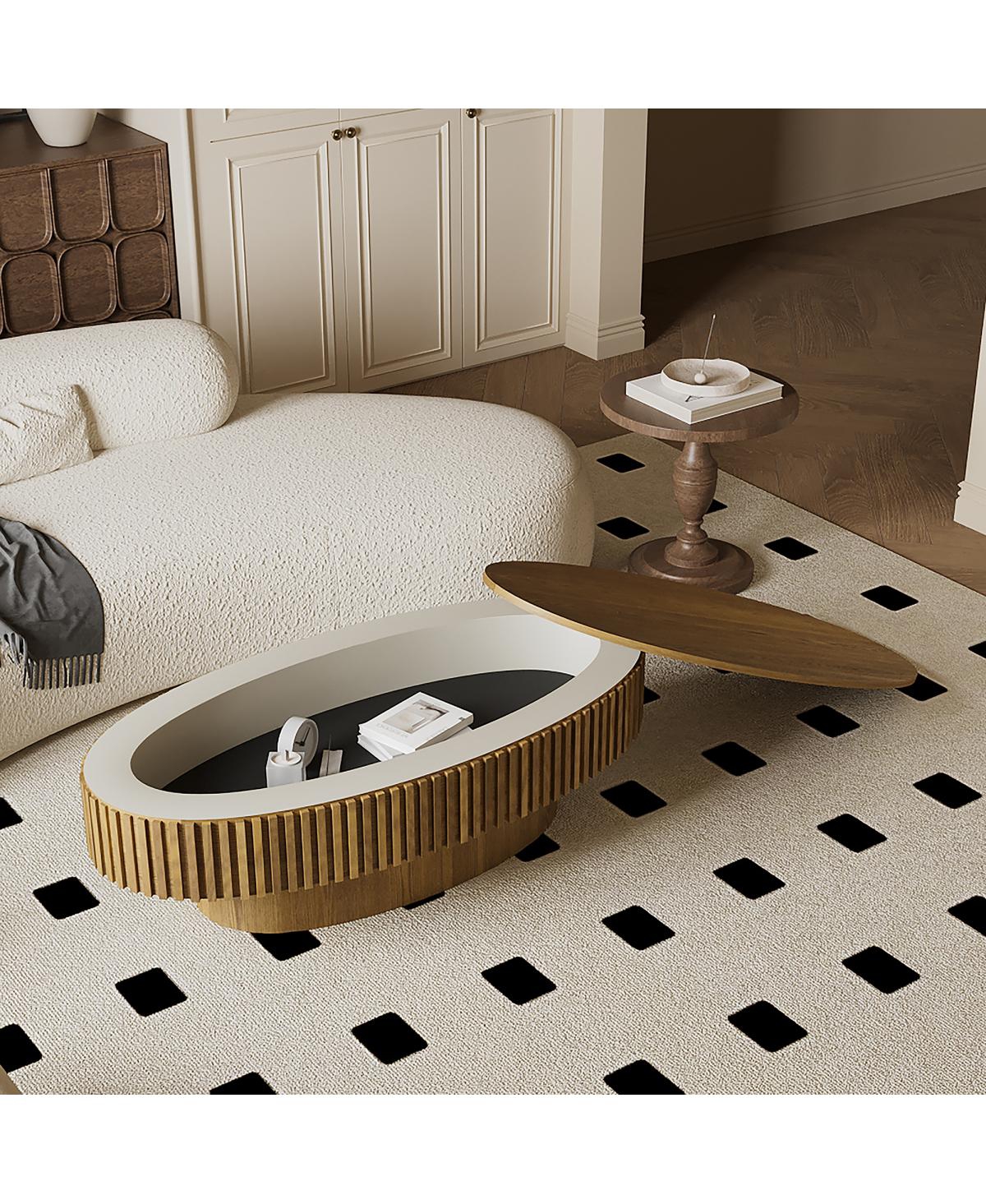 Click here for Streamdale 47" Oval Storage Coffee Table - So... prices