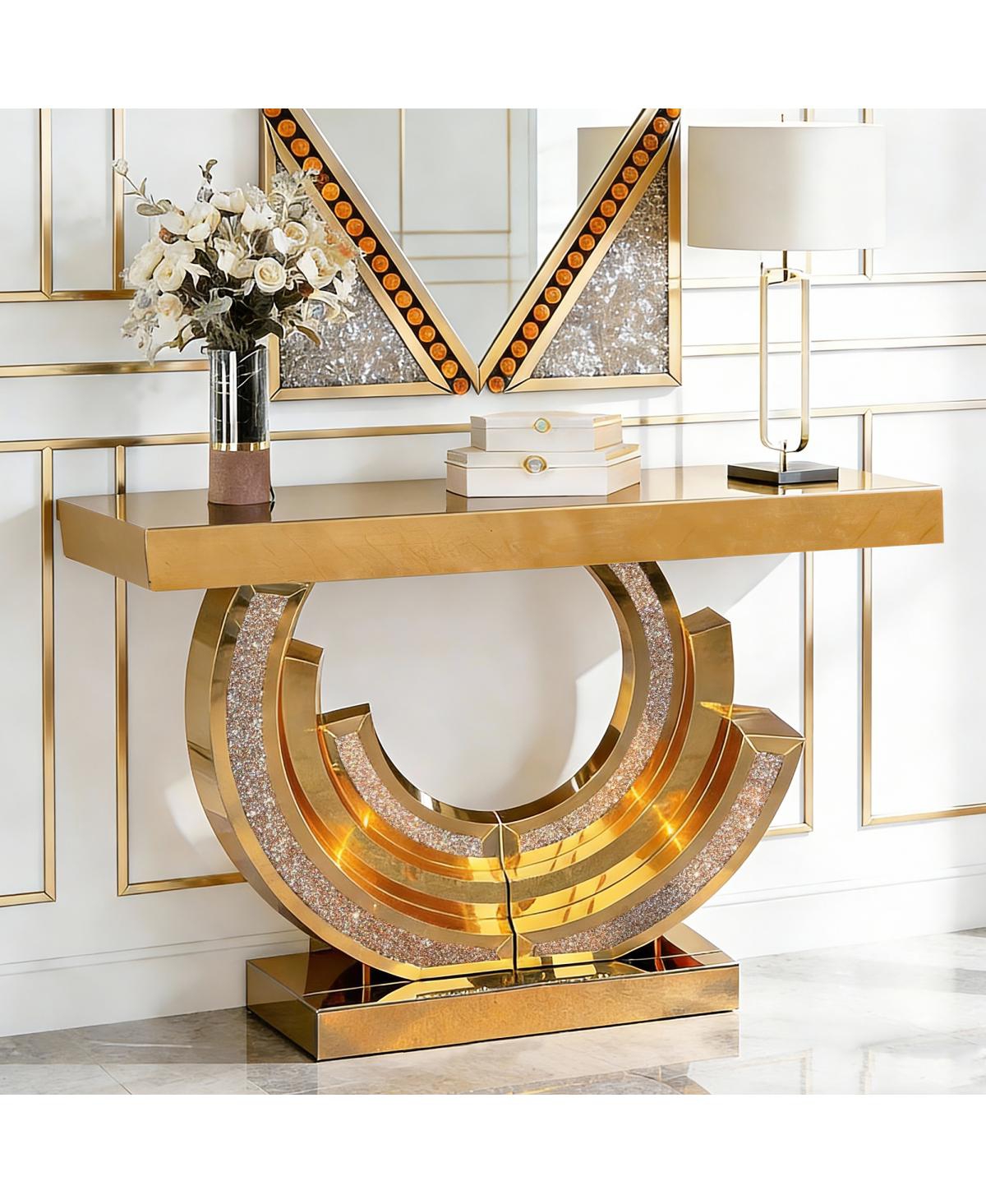 Click here for Streamdale Furniture Crushed Diamond Mirrored Cons... prices
