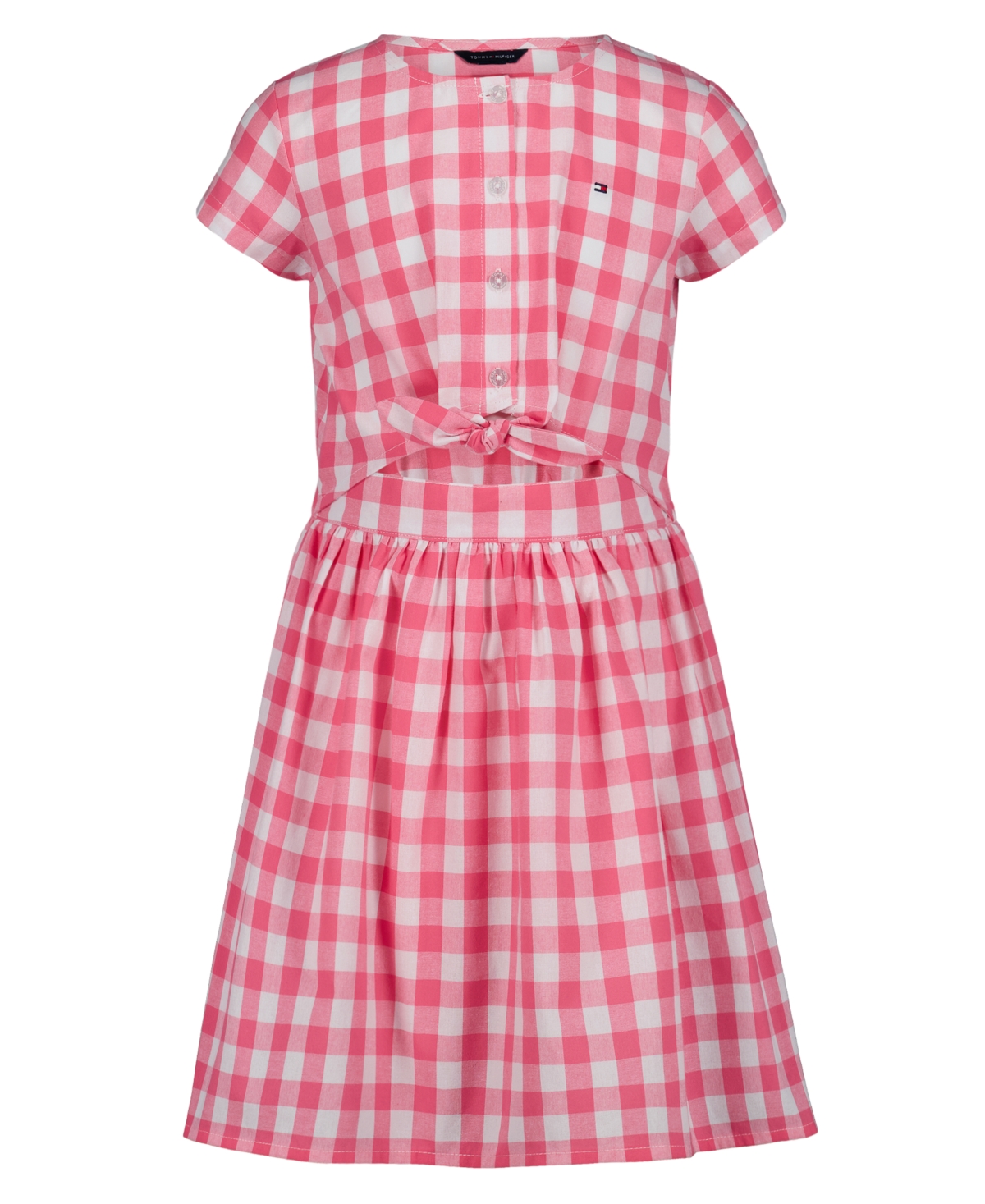 Click here for Tommy Hilfiger Girls 7-16 Gingham Round Neck Dress... prices
