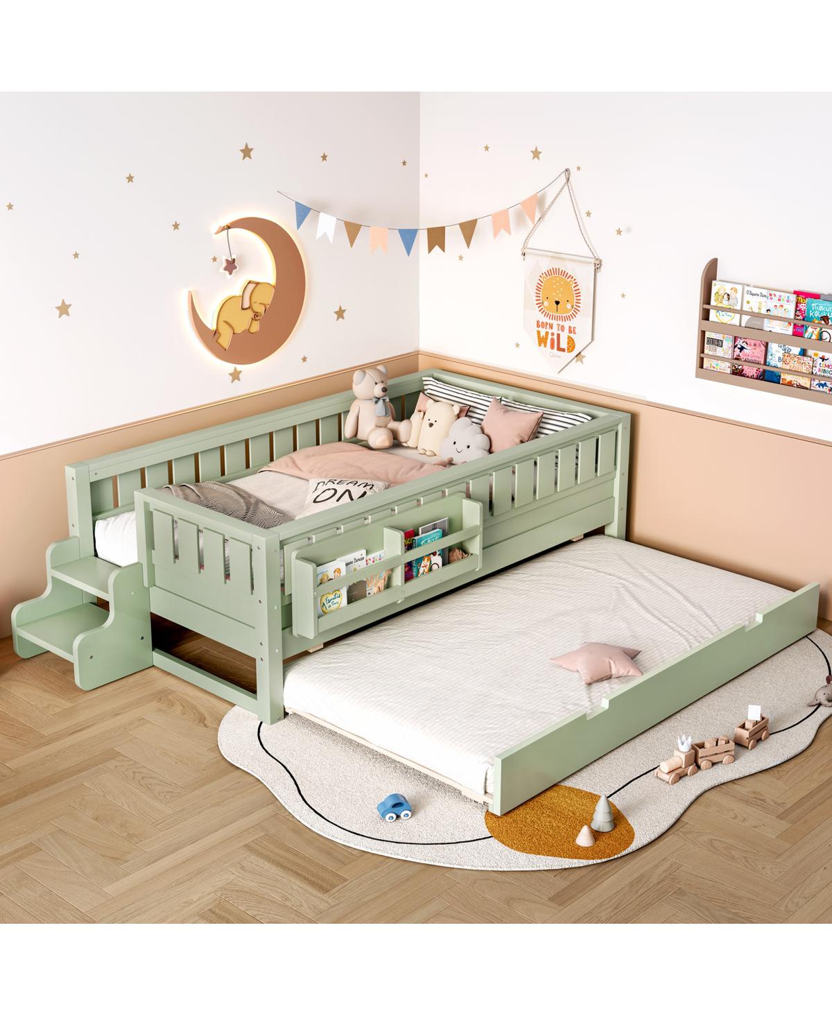 Click here for Streamdale Furniture Twin Bookshelf Bed with Stair... prices