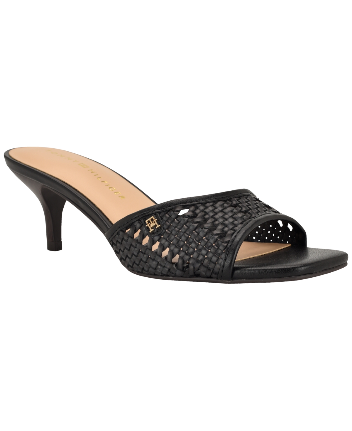 Click here for Tommy Hilfiger Womens Claihre Woven Kitten Heel Sa... prices
