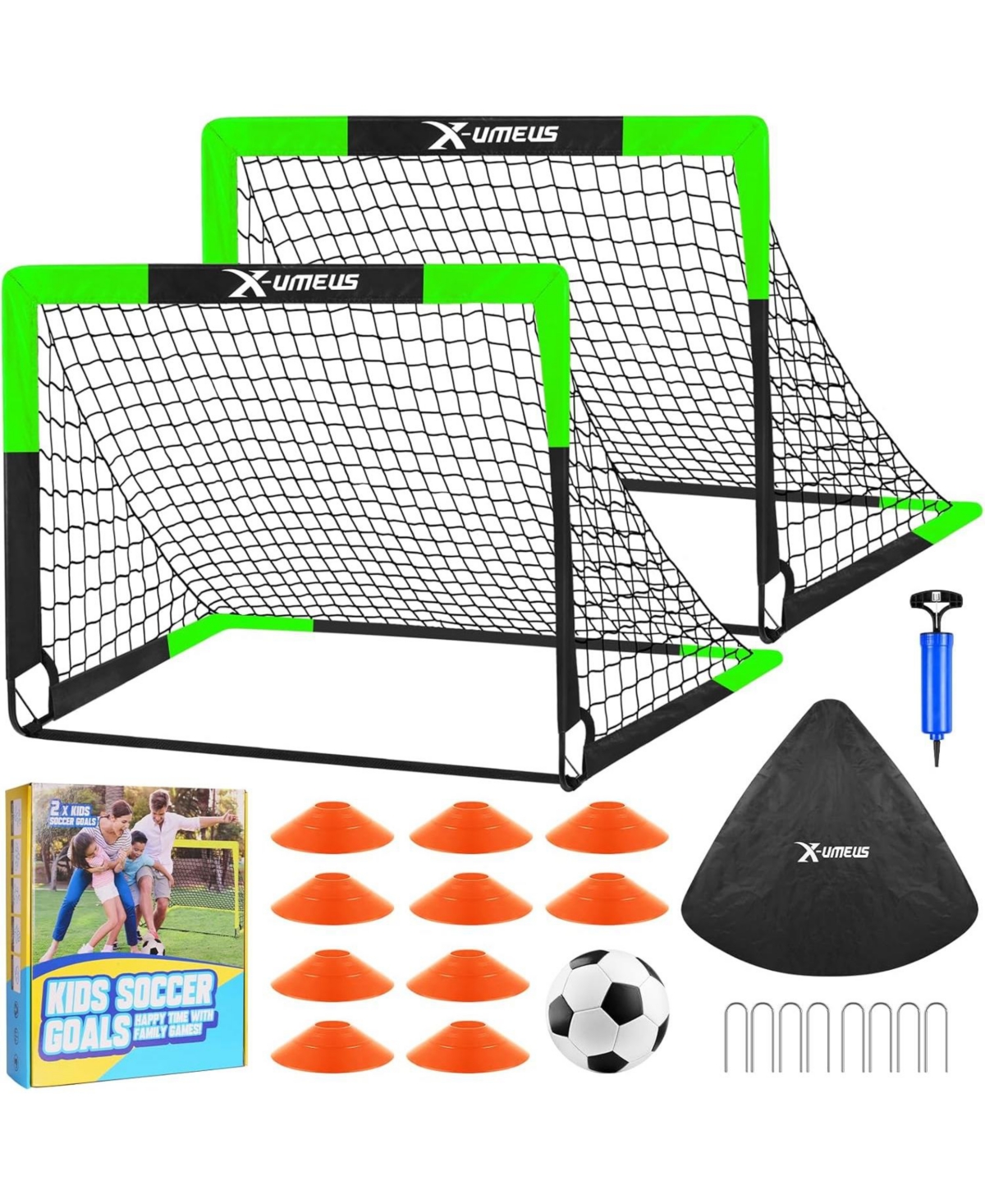 Click here for Set of 2 Kids 4x3ft Soccer Goals with Ball  Cones... prices