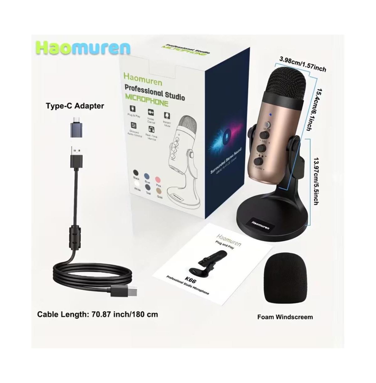 Click here for Zealsound Haomuren Usb K66 condenser mic with Type... prices