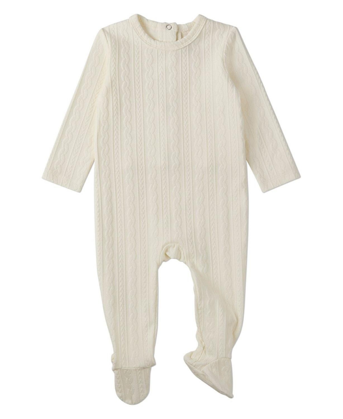 Click here for MeMoi Baby Girls Cotton-Rich Faux Cable Knit Footi... prices