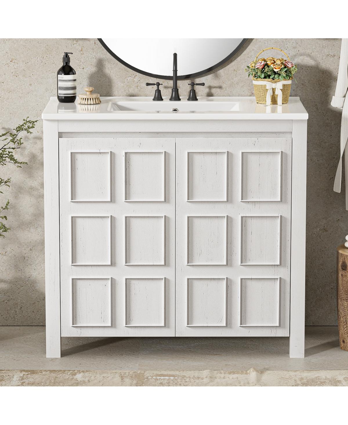 Click here for Sillysis 36" Antique Bathroom Vanity with Cer... prices