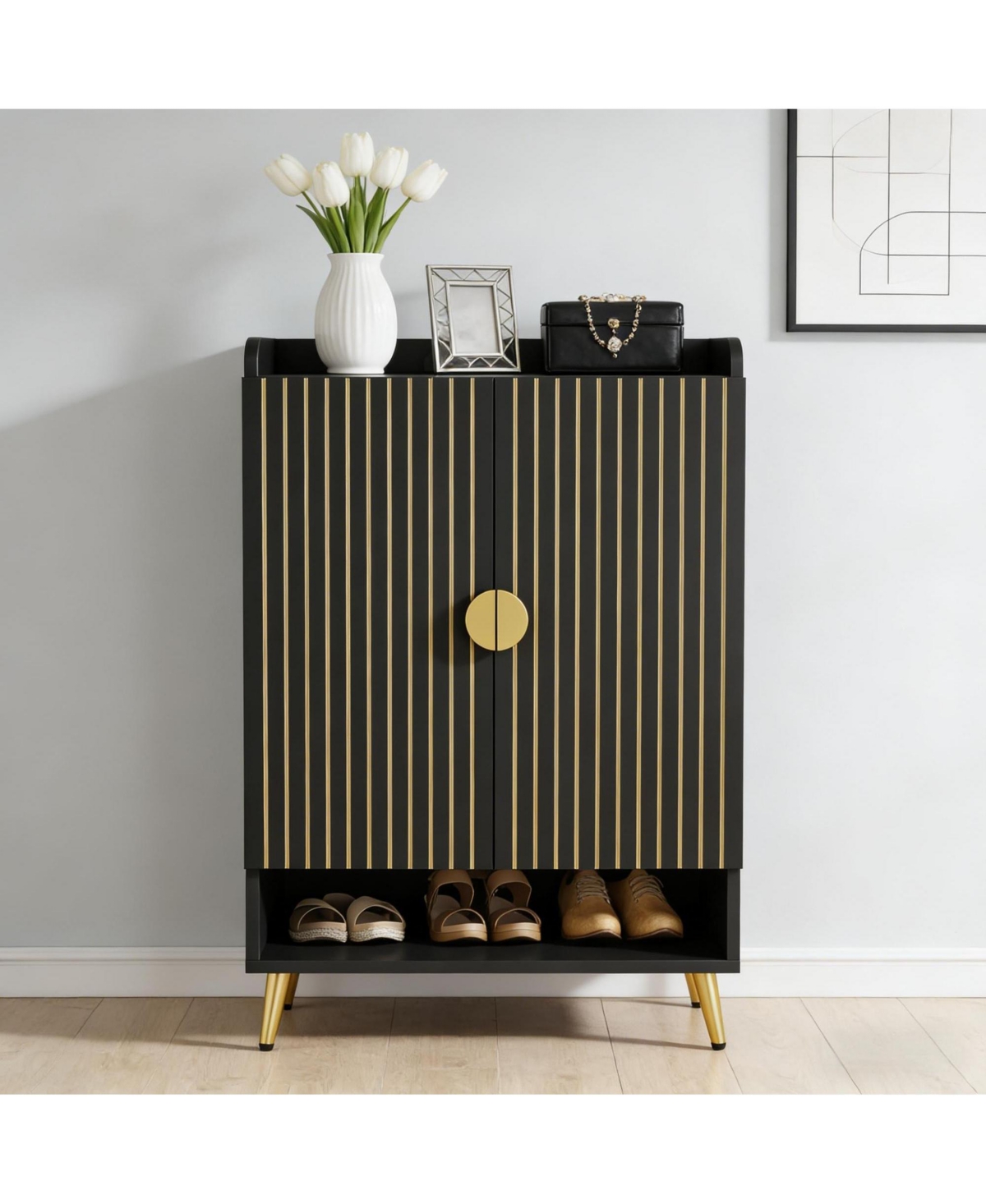 Click here for Rainsken 7-Tier Shoe Cabinet  Wooden Shoes Rack  S... prices