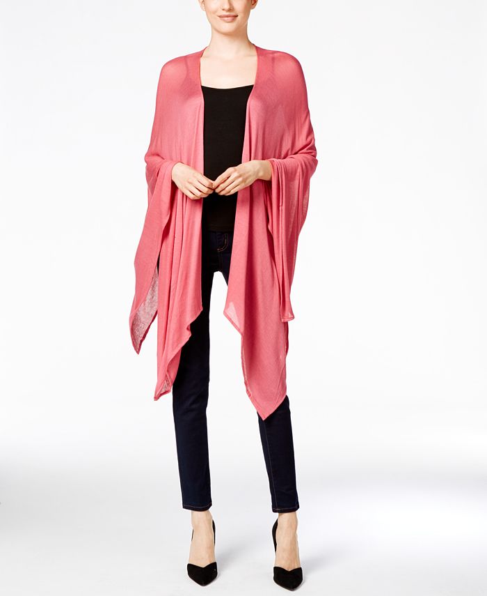 Echo Solid Open-Front Poncho - Macy's
