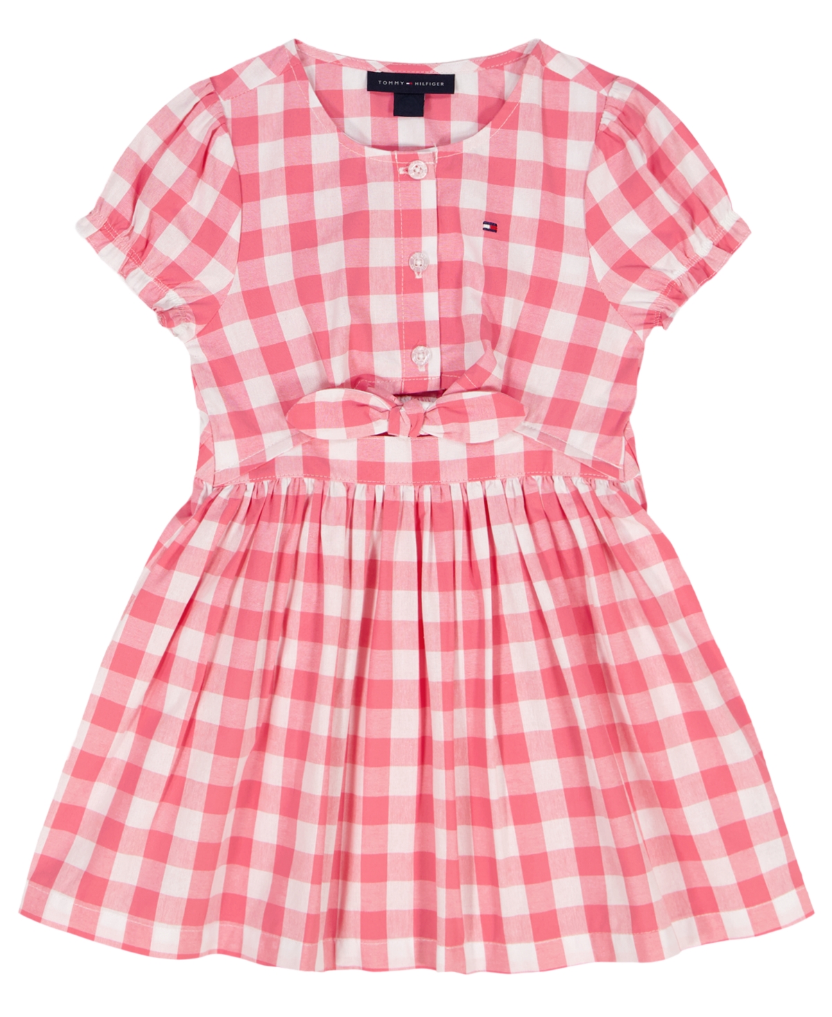 Click here for Tommy Hilfiger Girls 2T-6X Gingham Tie-Front Dress... prices