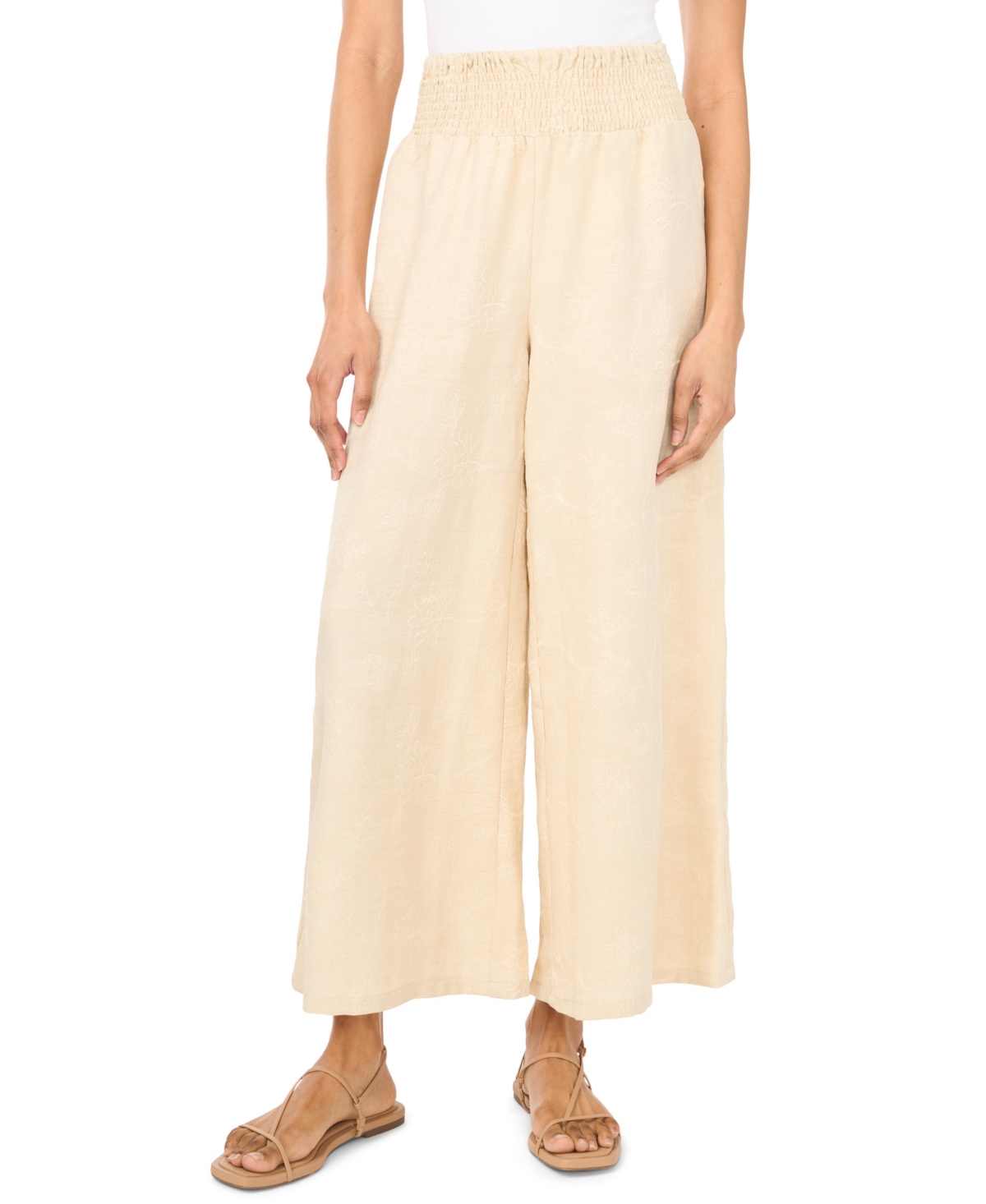Click here for Vince Camuto Womens Cropped Wide Leg Pants - Sand... prices