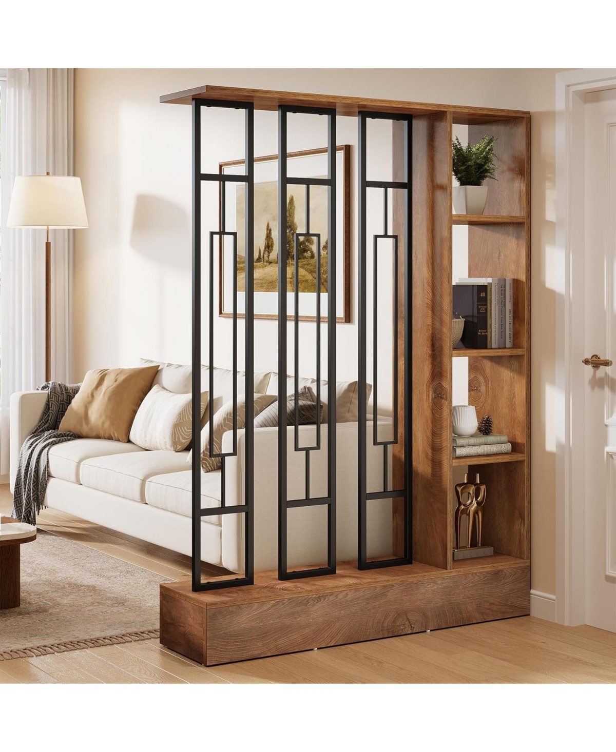 Click here for Tribesigns Wall Room Divider with Display Shelves... prices