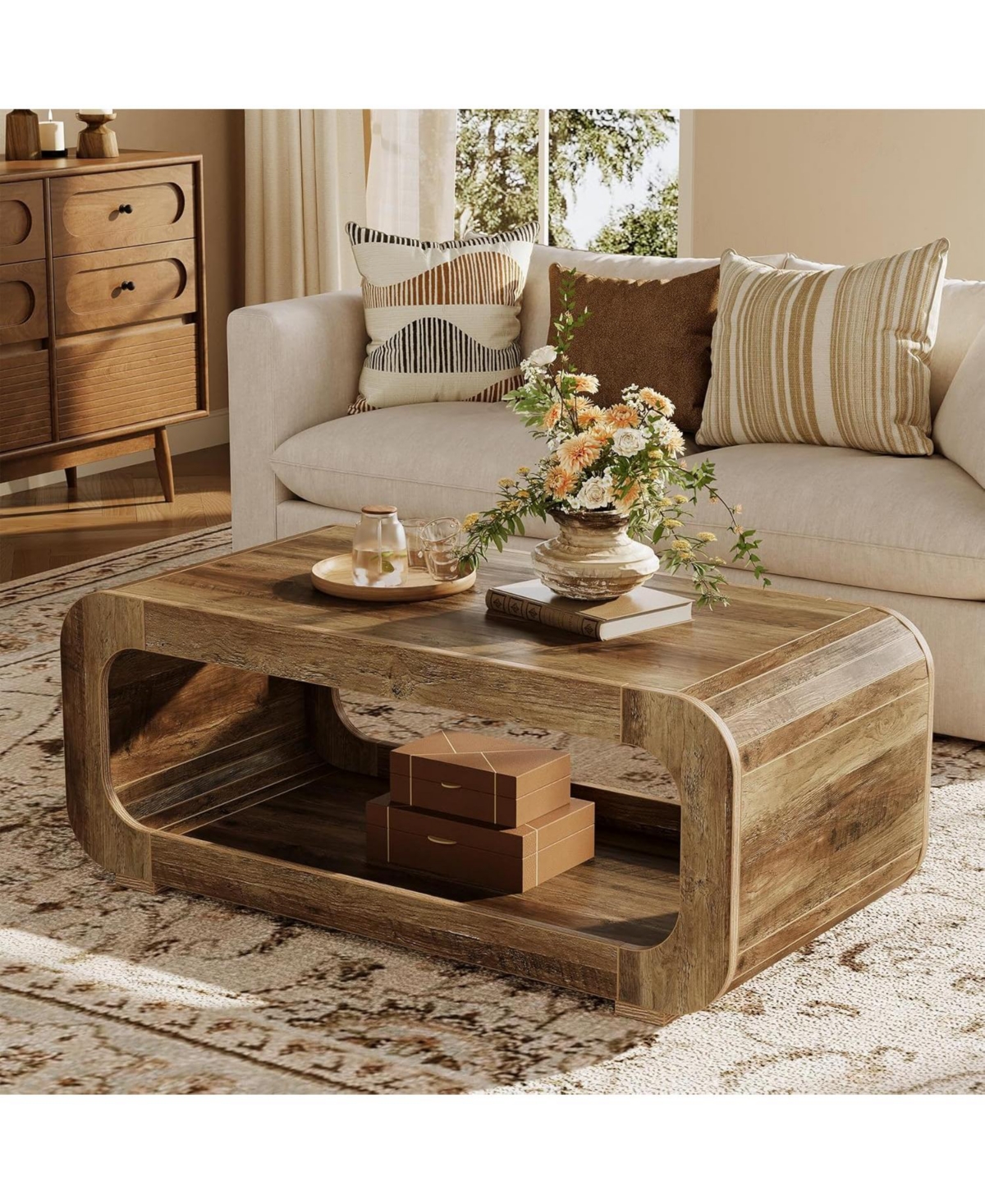 Click here for Tribesigns 2-Tier Wooden Rectangular offee Table f... prices